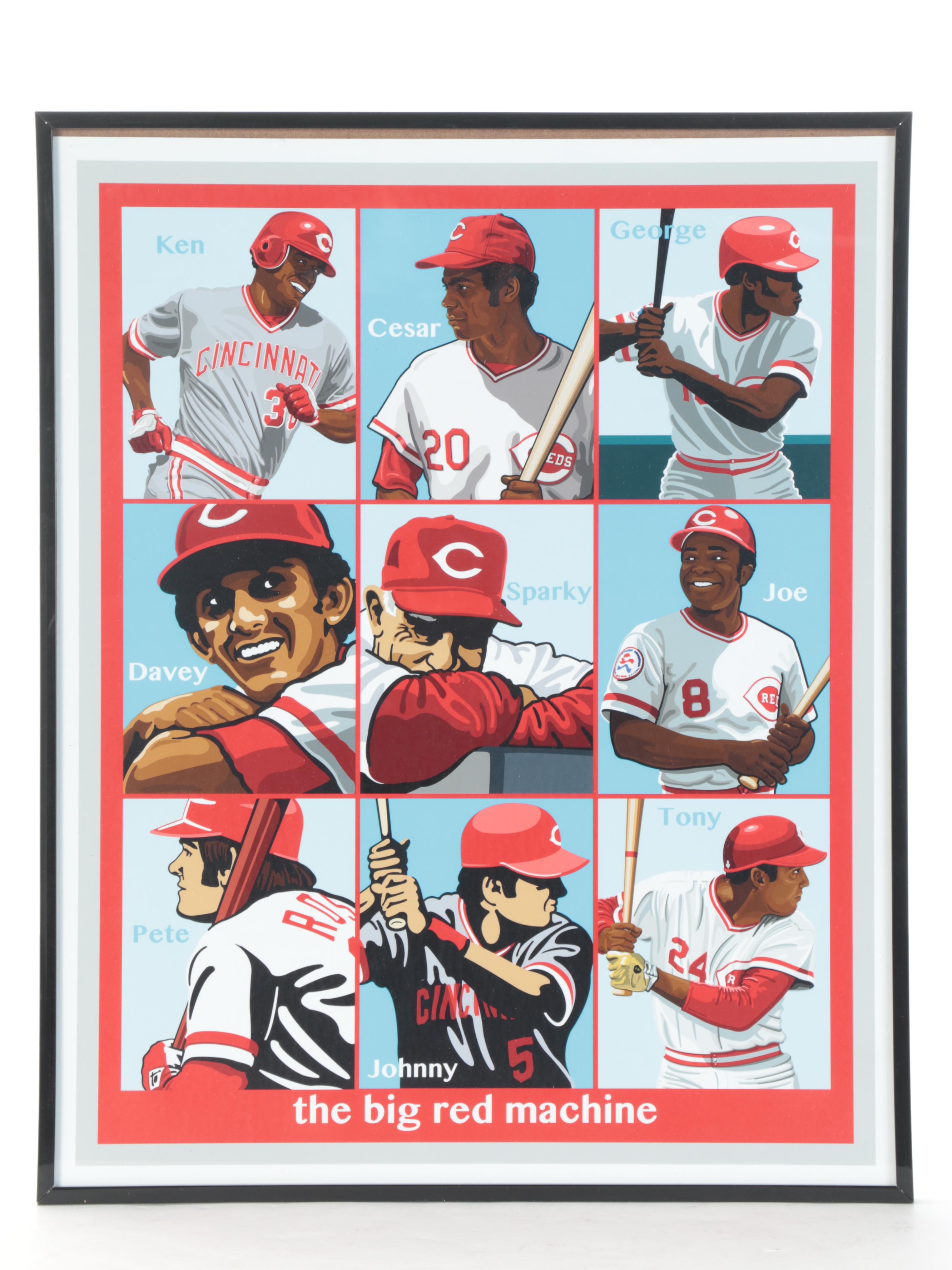 Cincinnati Reds Big Red Machine Framed Poster, Plaque With Authentic ...