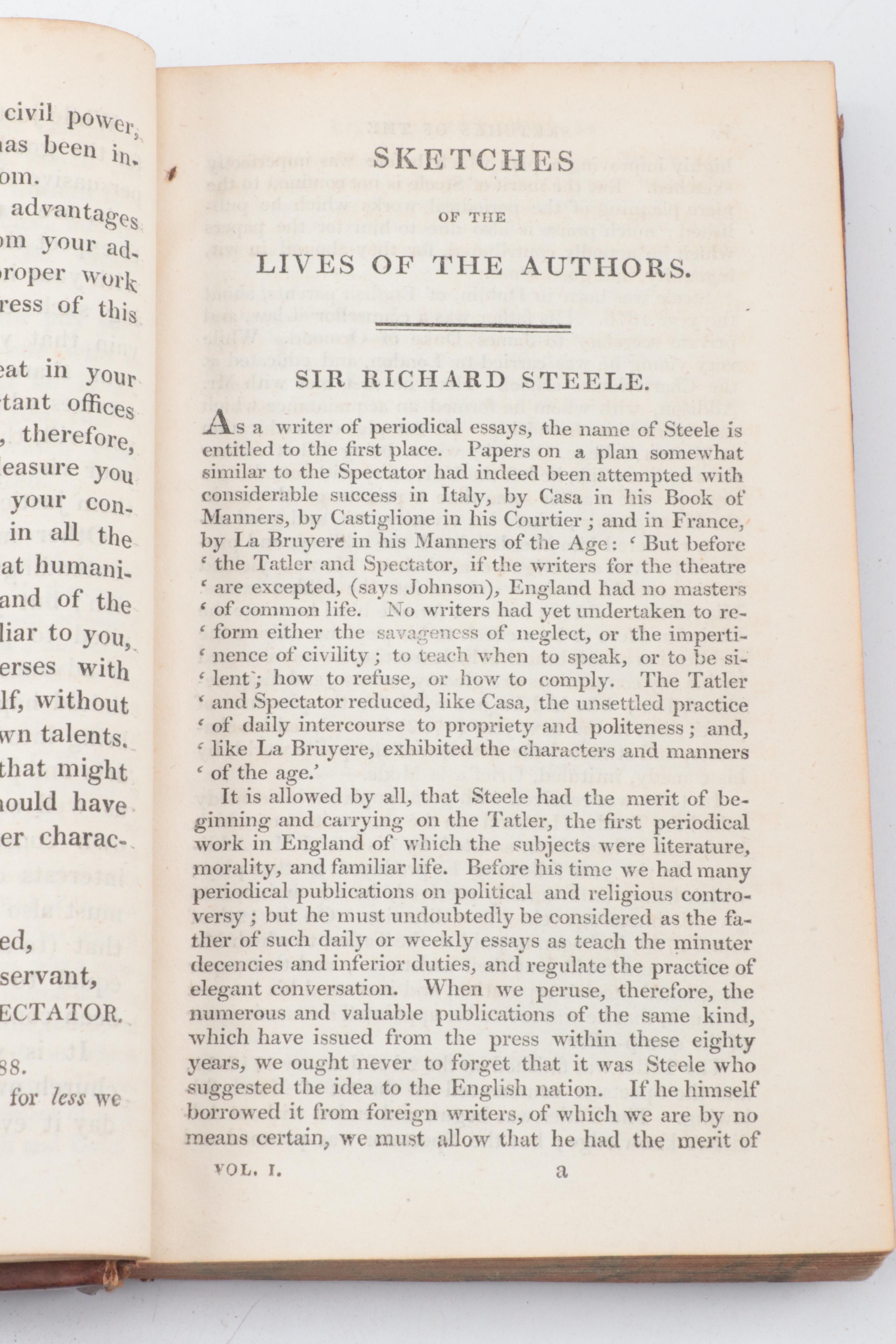 "The Spectator" Complete Set by Joseph Addison and Richard Steele, 1816 ...