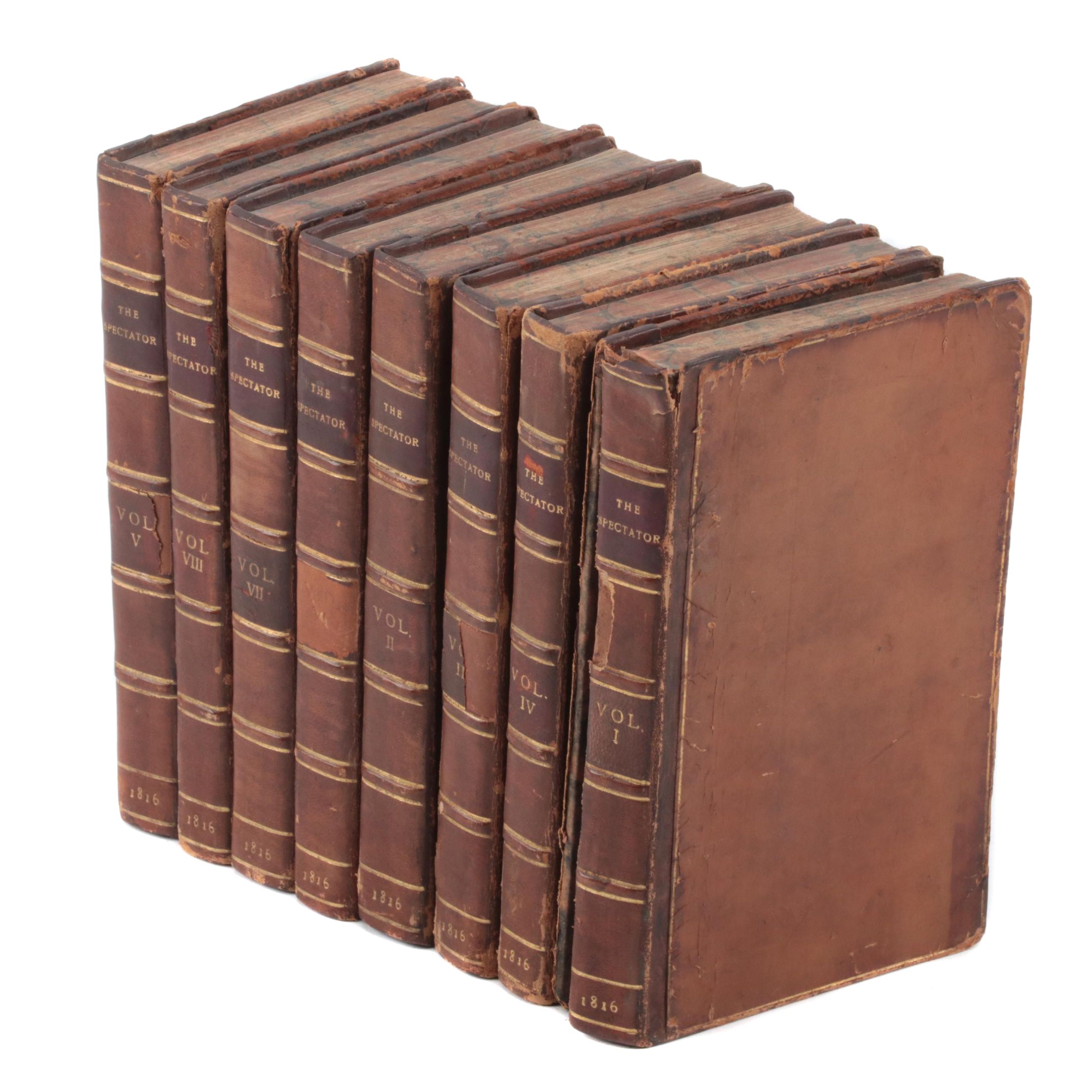 "The Spectator" Complete Set by Joseph Addison and Richard Steele, 1816 ...