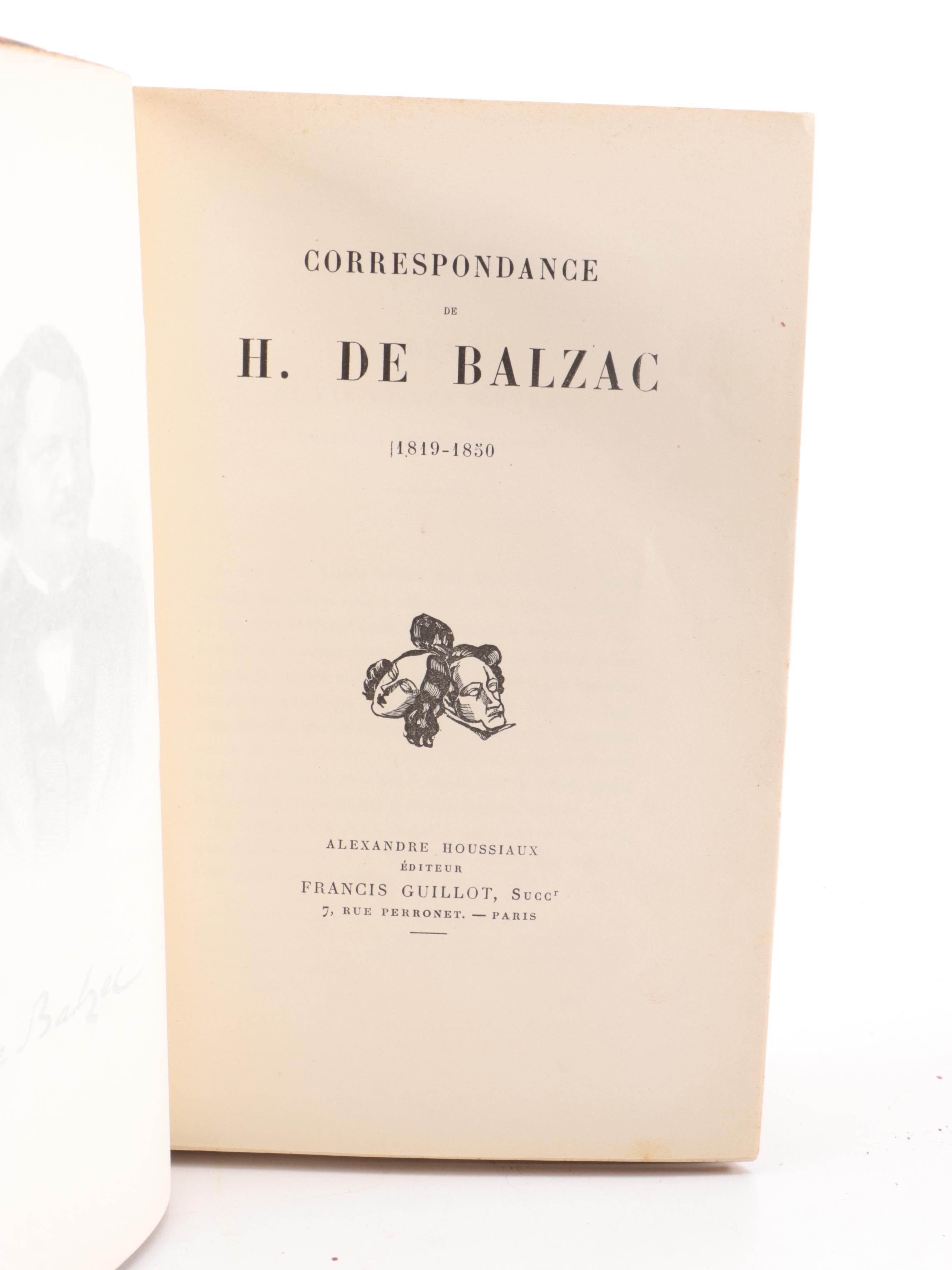 “Œuvres complétes de H. de Balzac" Twenty-Volume Set, Mid-19th Century ...