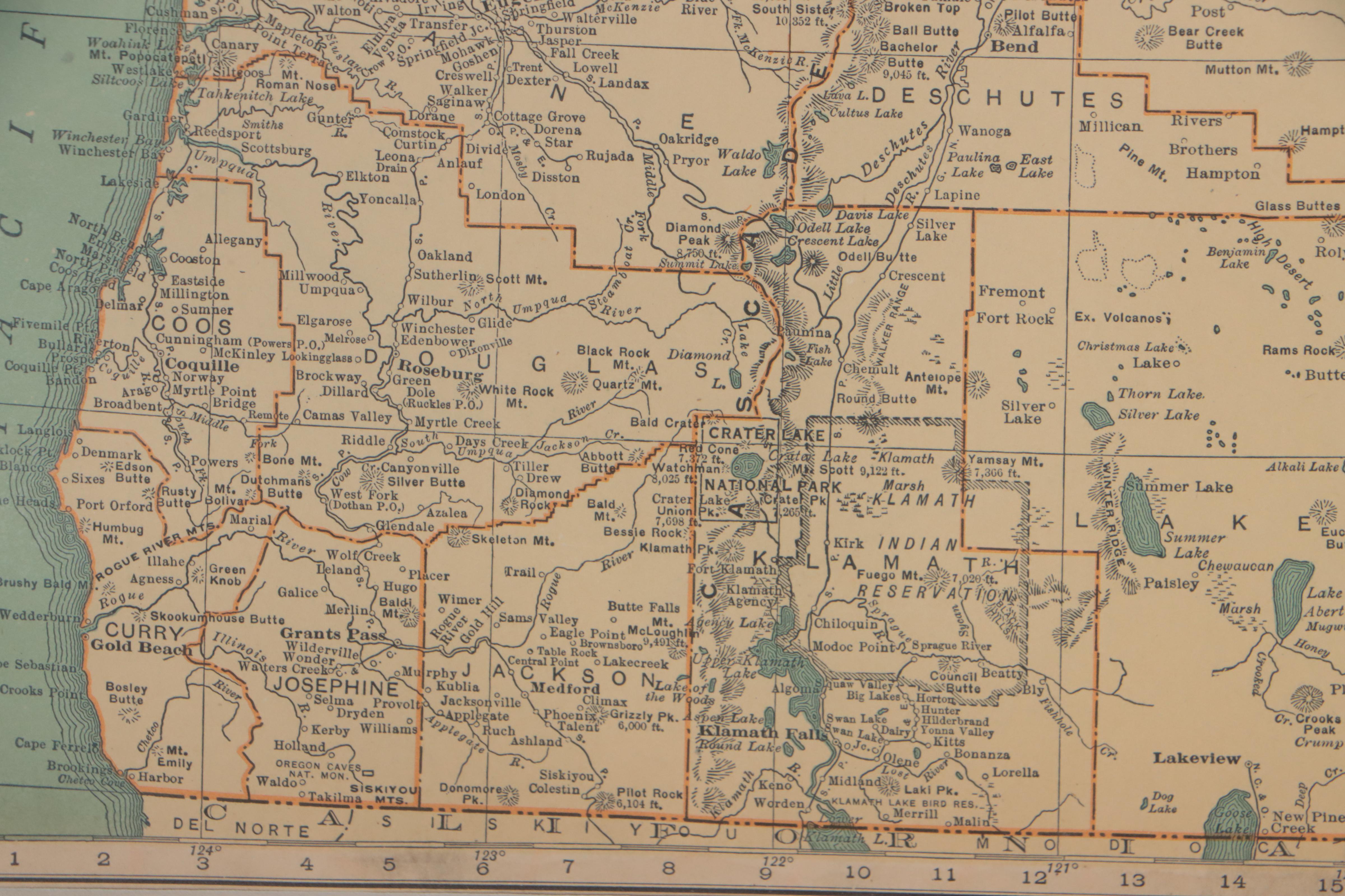 Rand McNally & Co. Wax Engraving Map of Oregon, Circa 1898 | EBTH