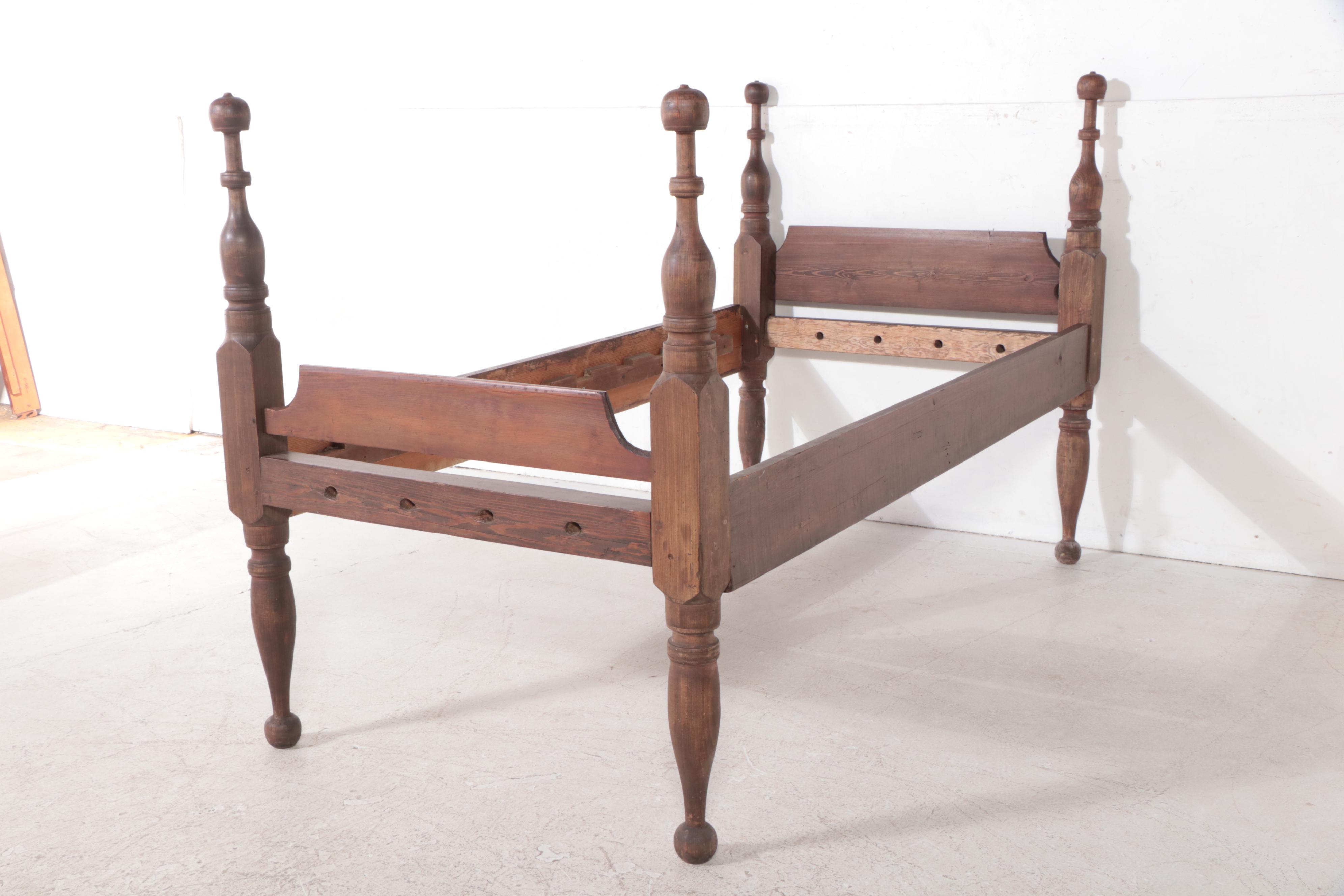 American Primitive Pine Rope Bed, Early 19th Century | EBTH