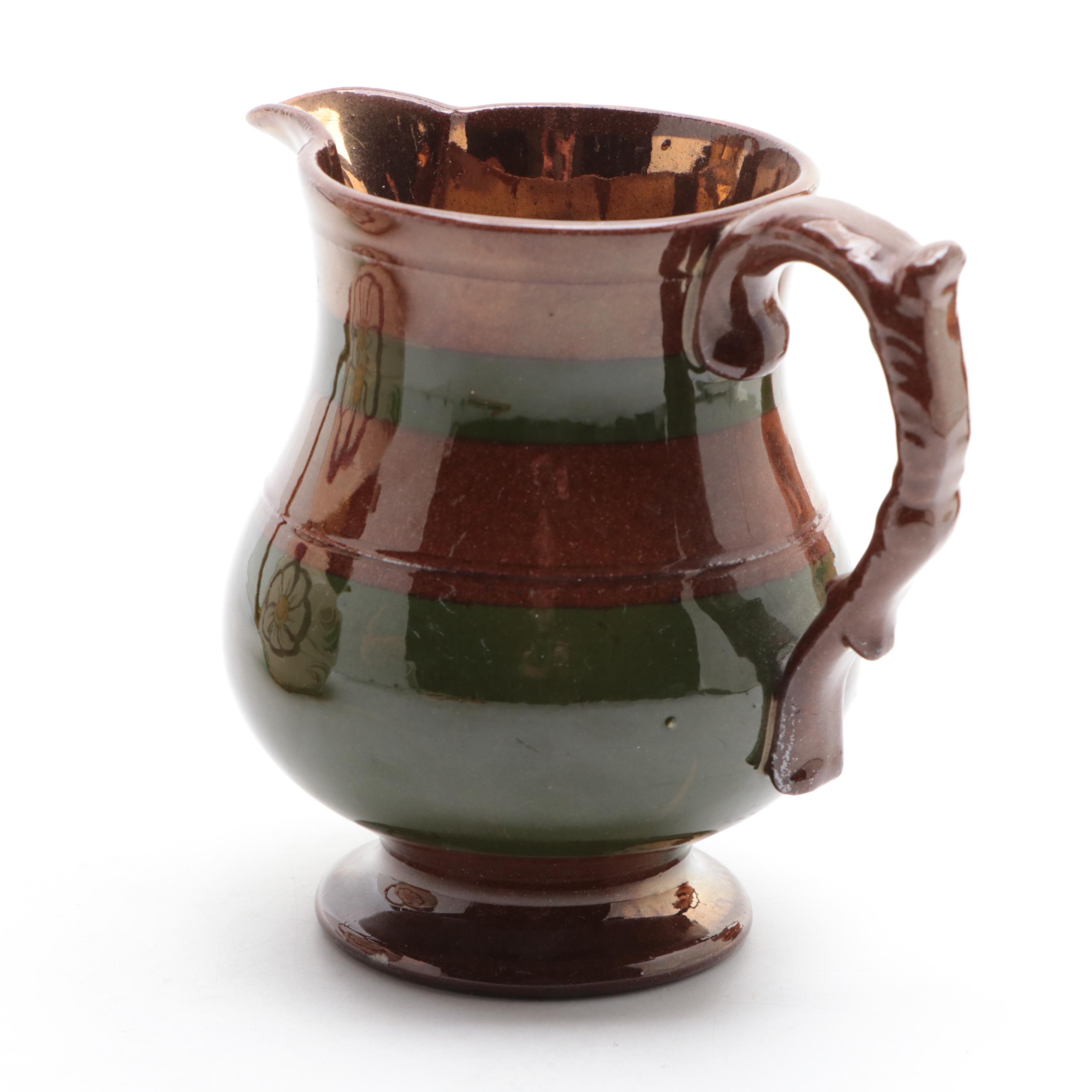 Wade Pottery with Other Copper Luster Pitchers and Creamer | EBTH