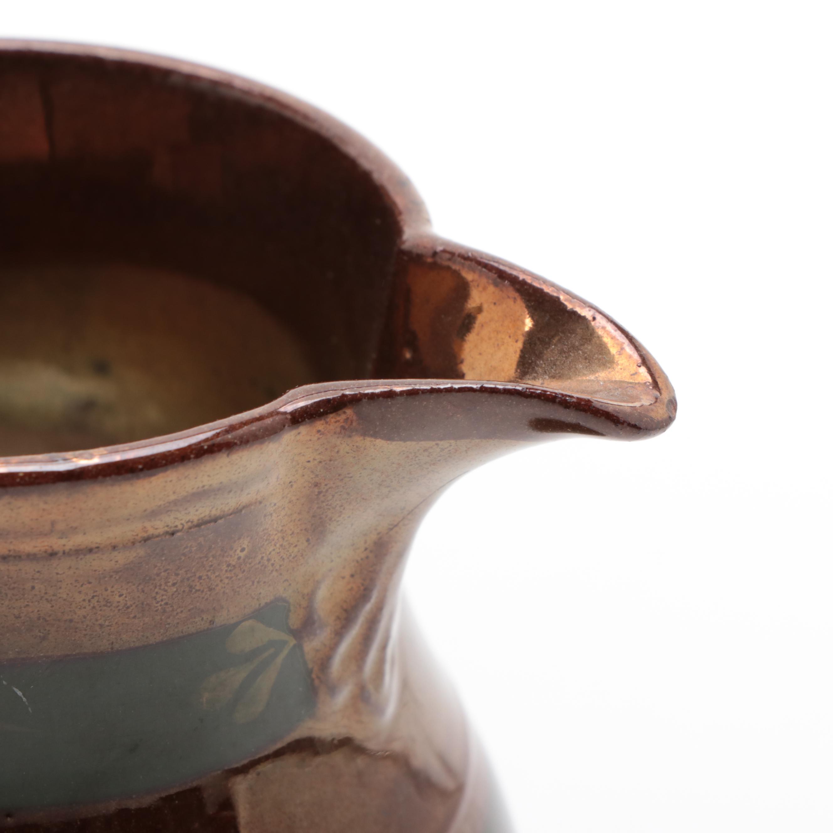 Wade Pottery with Other Copper Luster Pitchers and Creamer | EBTH