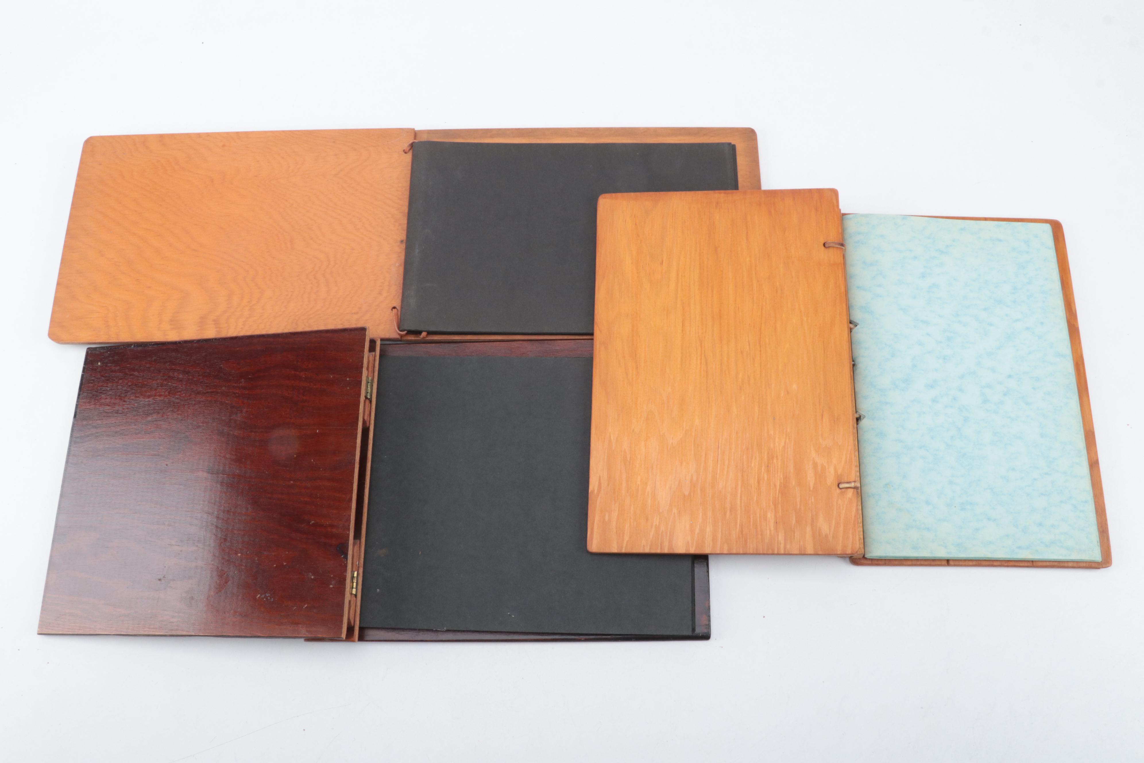 Hand-Crafted Wooden and Leather Photo Albums, Mid to Late 20th Century ...