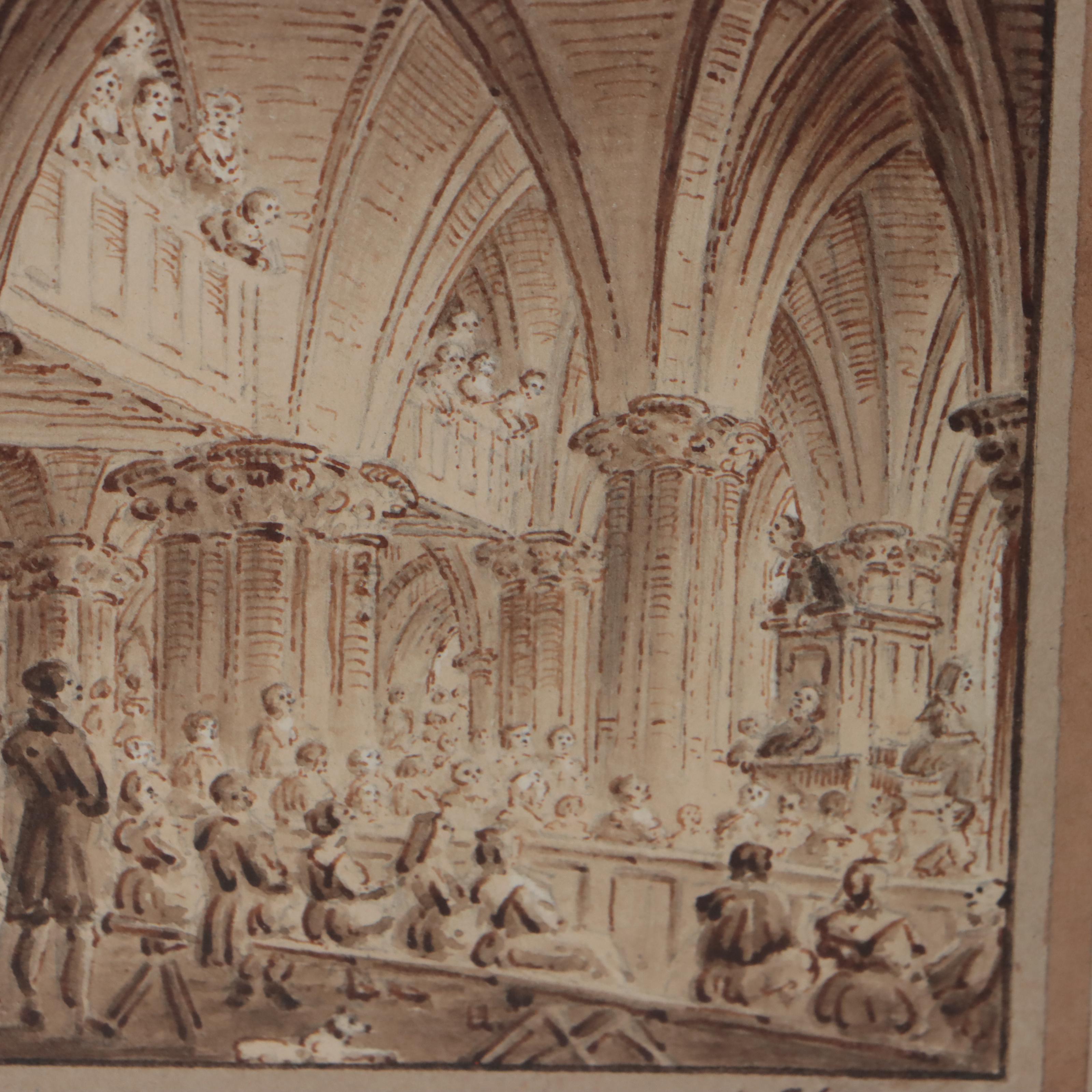 James Skene Ink Wash Illustration "Barony Kirk, Glasgow" | EBTH