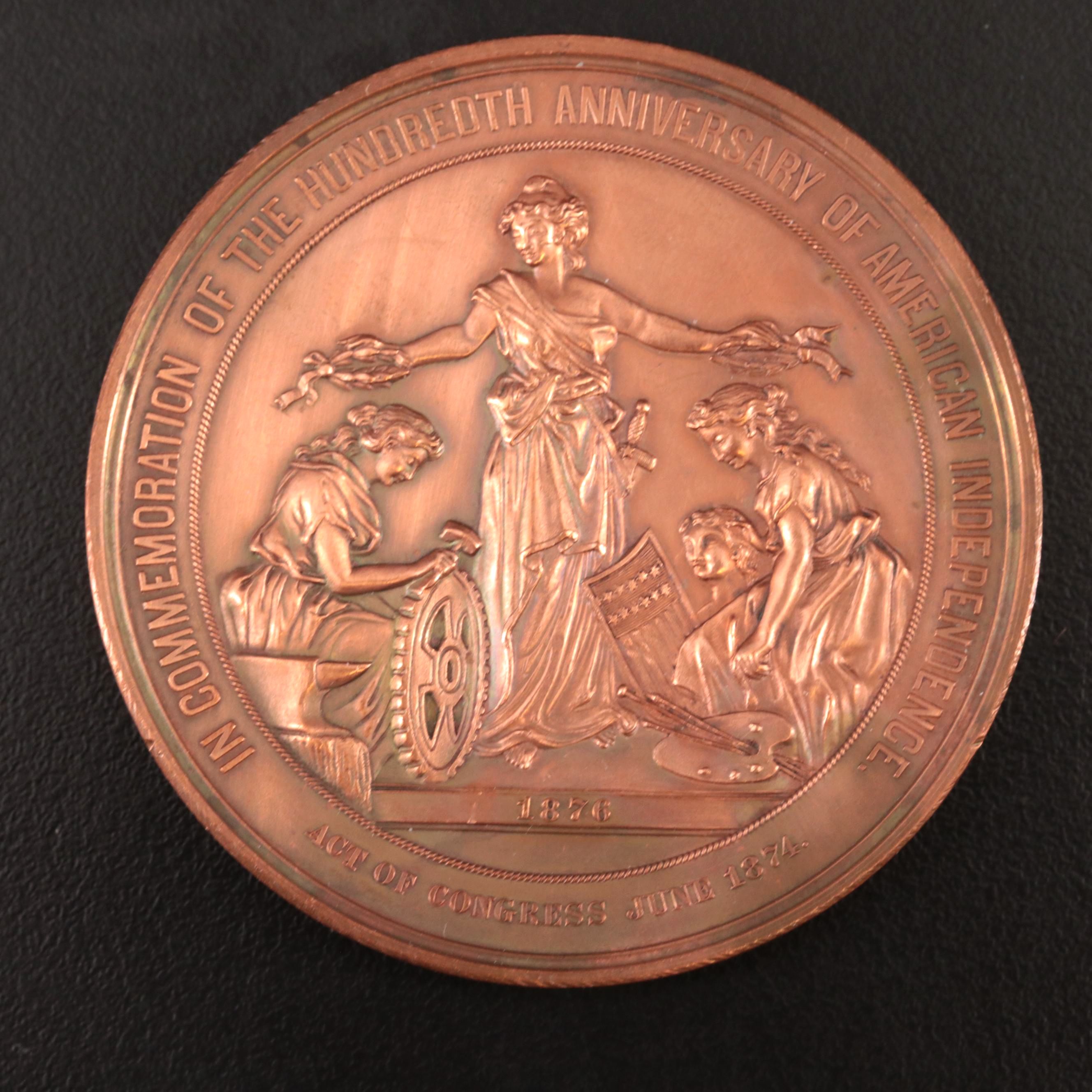 1876 American Independence Centennial Commemorative Bronze Medal | EBTH