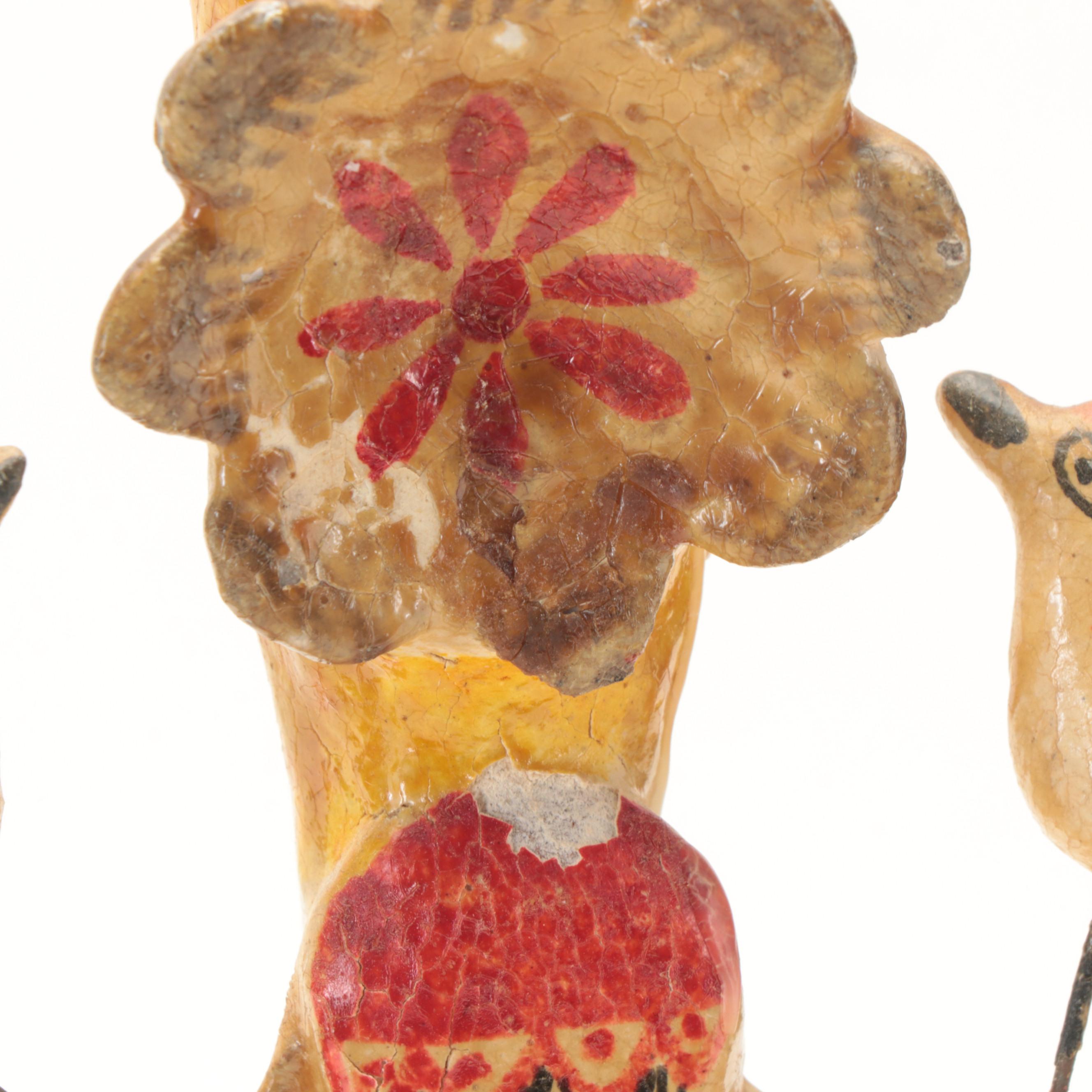 Mexican Folk Art Tree of Life Candelabra | EBTH