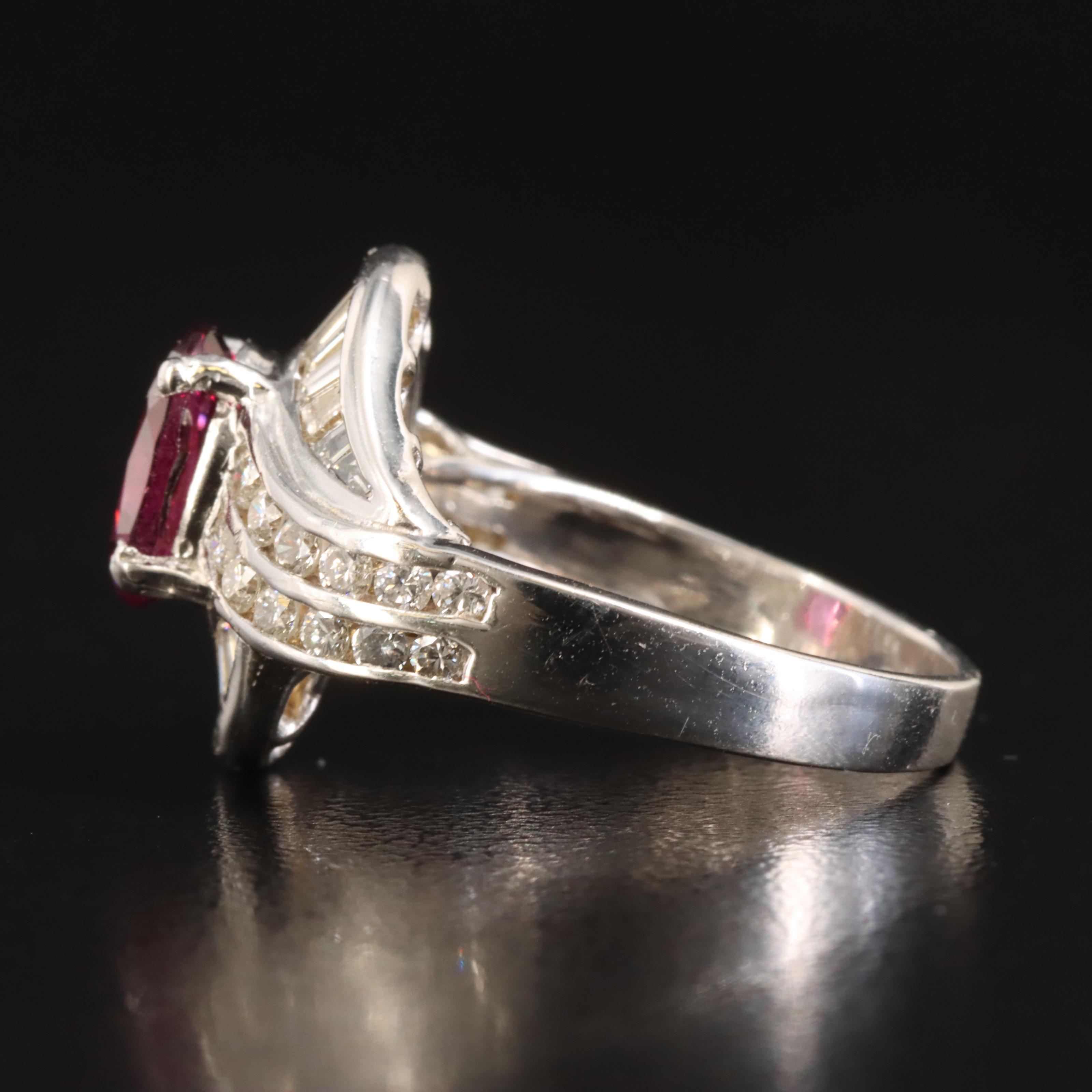 18K Garnet and Diamond Ring | EBTH