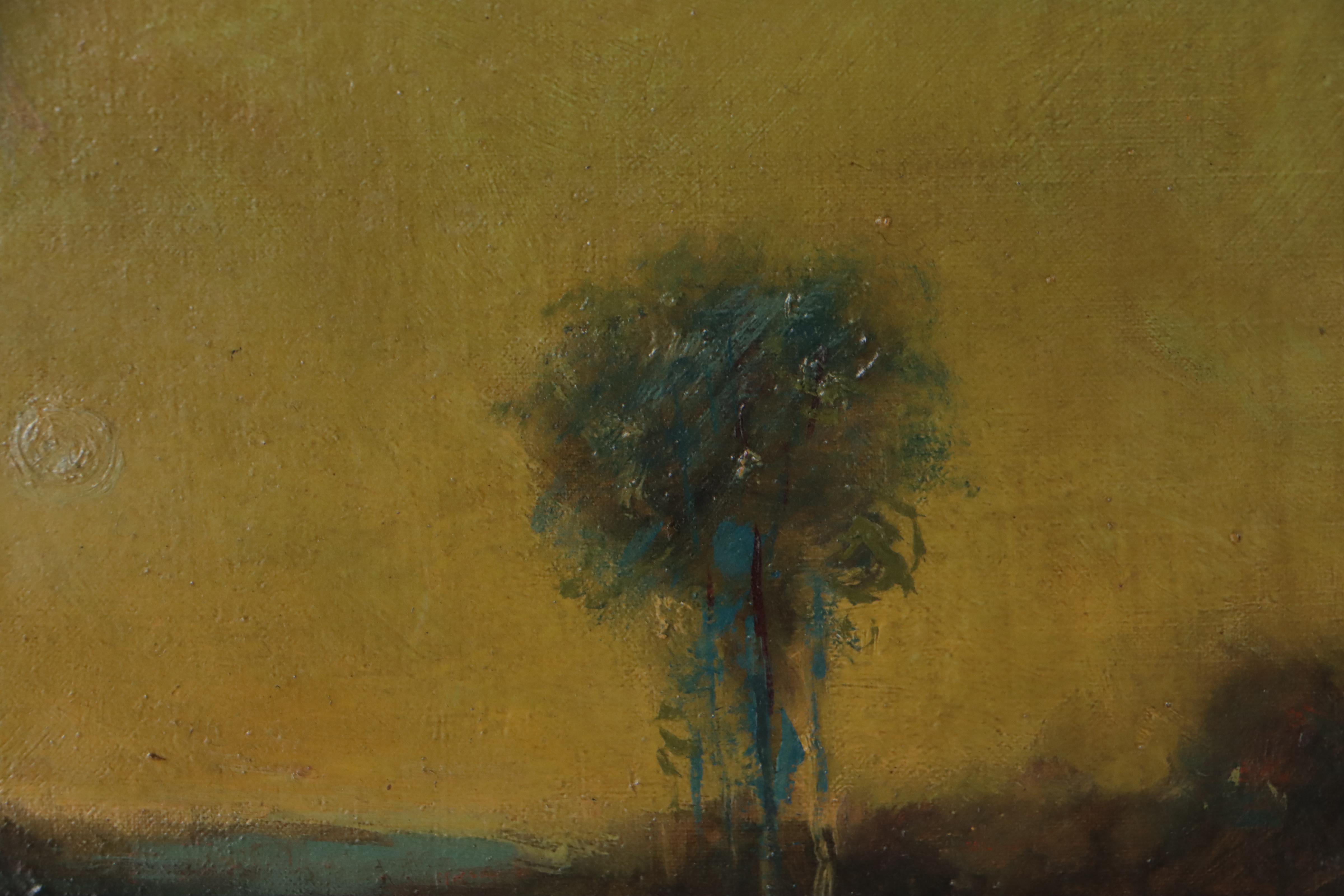 Martin Rettig Tonalist Landscape Oil Painting "Peace" | EBTH