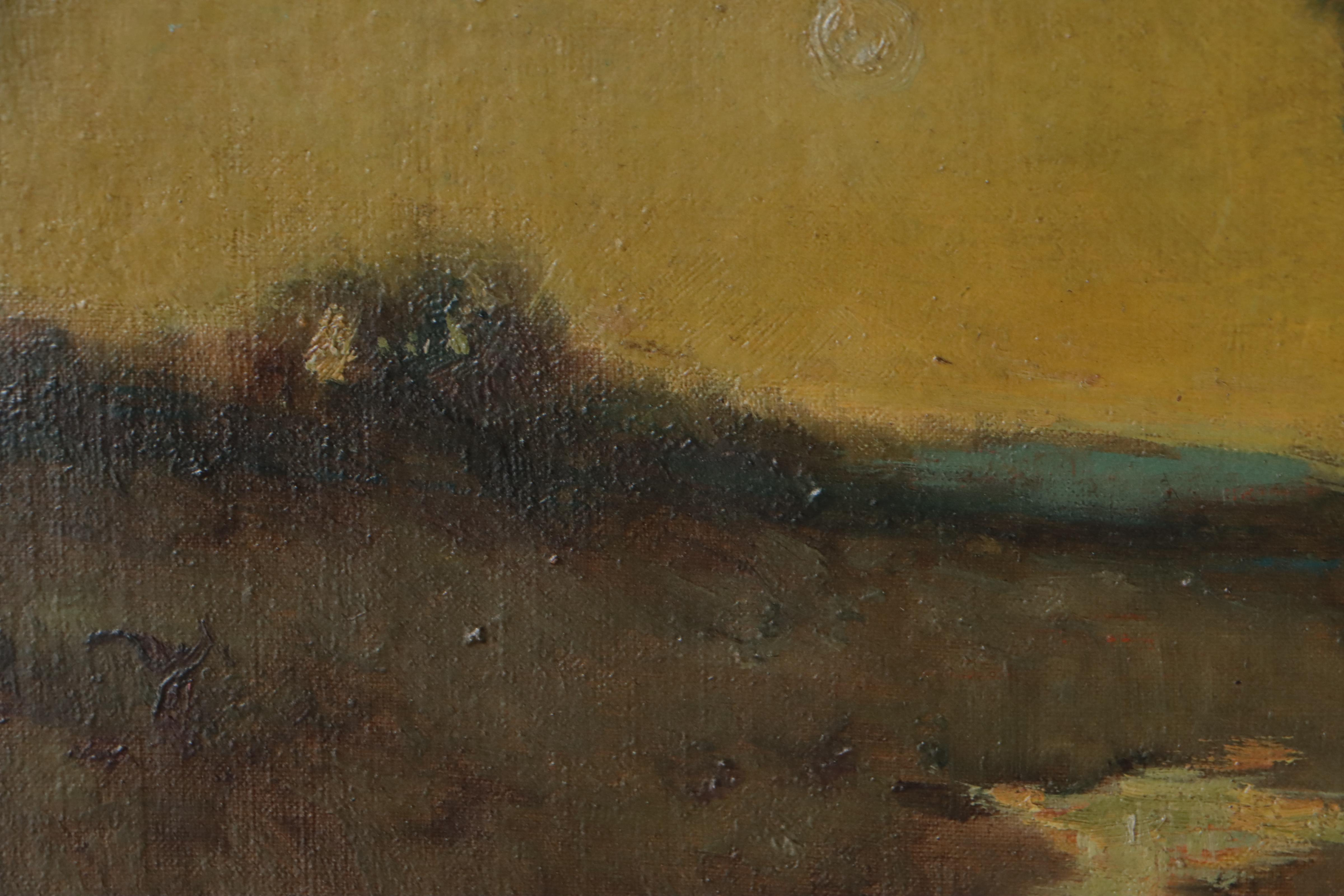 Martin Rettig Tonalist Landscape Oil Painting "Peace" | EBTH