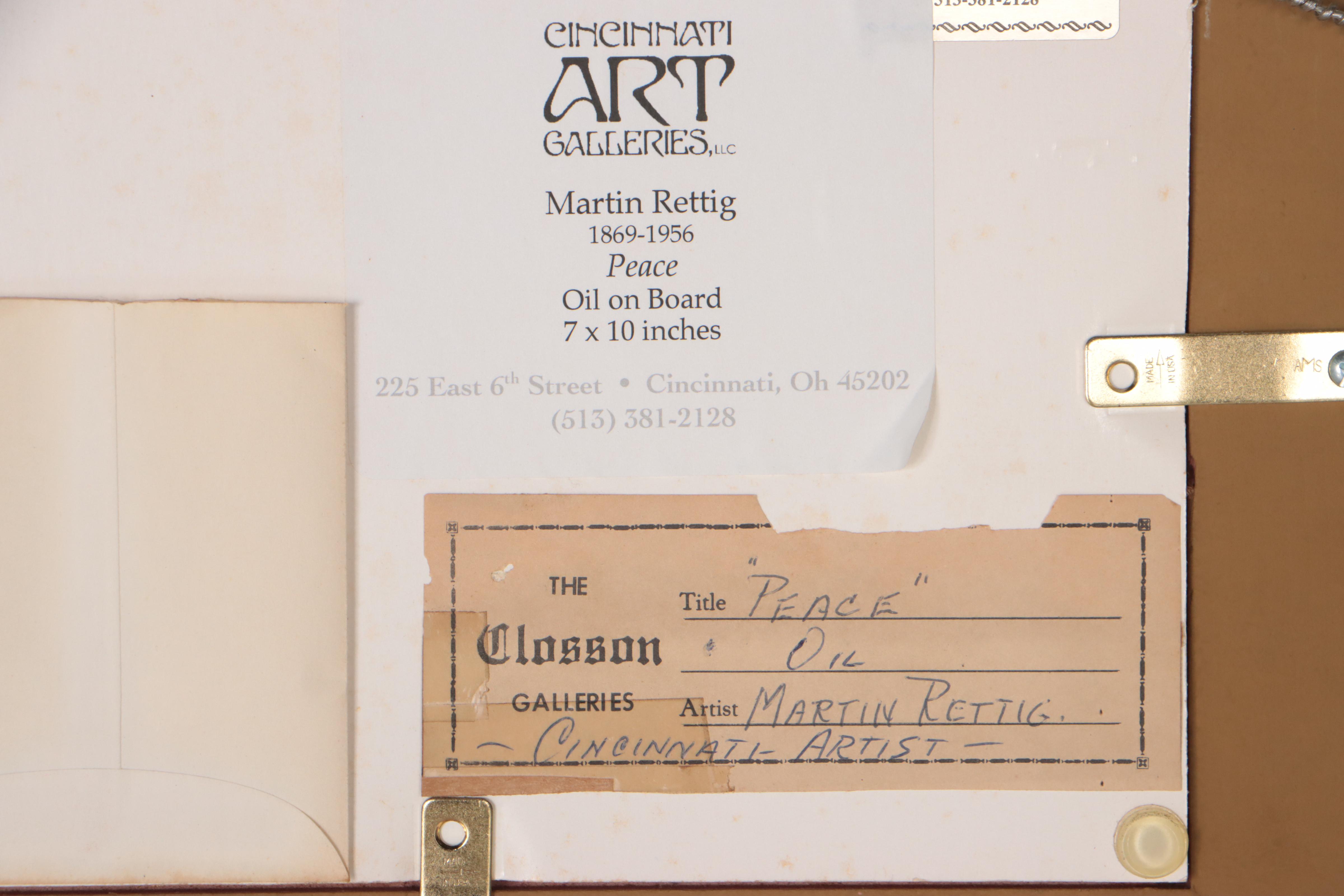 Martin Rettig Tonalist Landscape Oil Painting "Peace" | EBTH