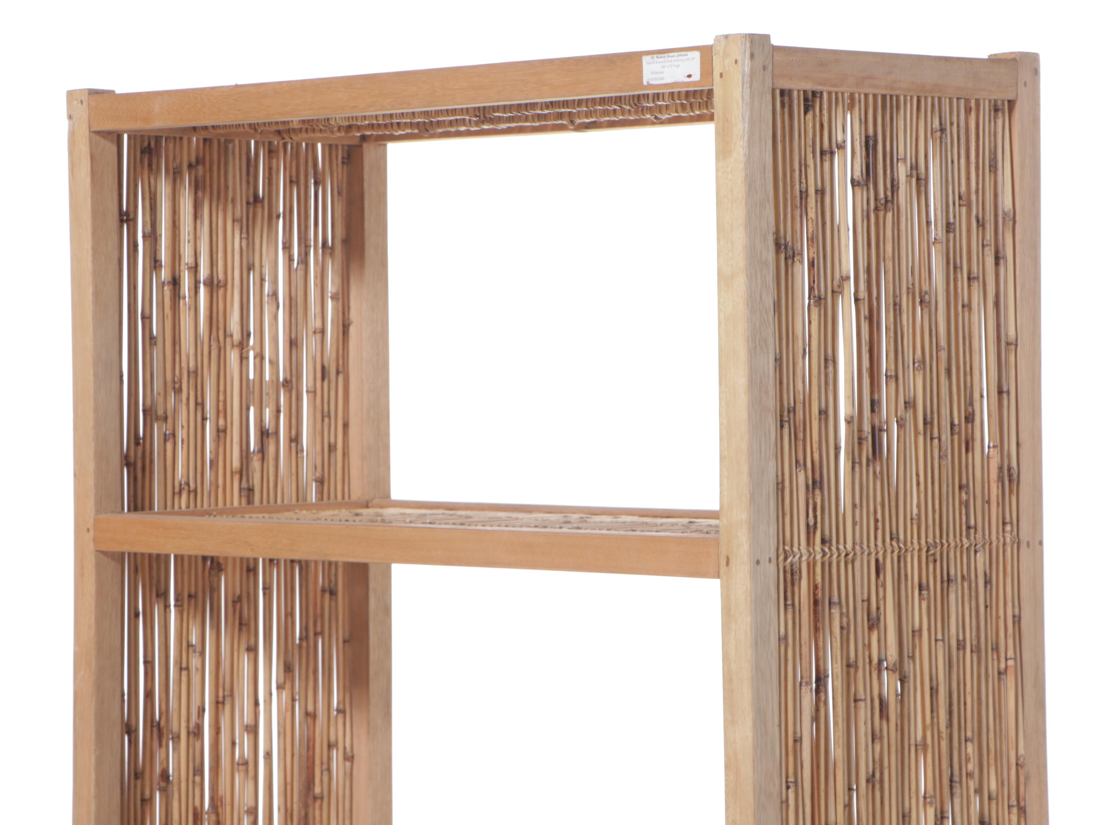 Philippine Talahib Grass and Wood Bookshelves | EBTH