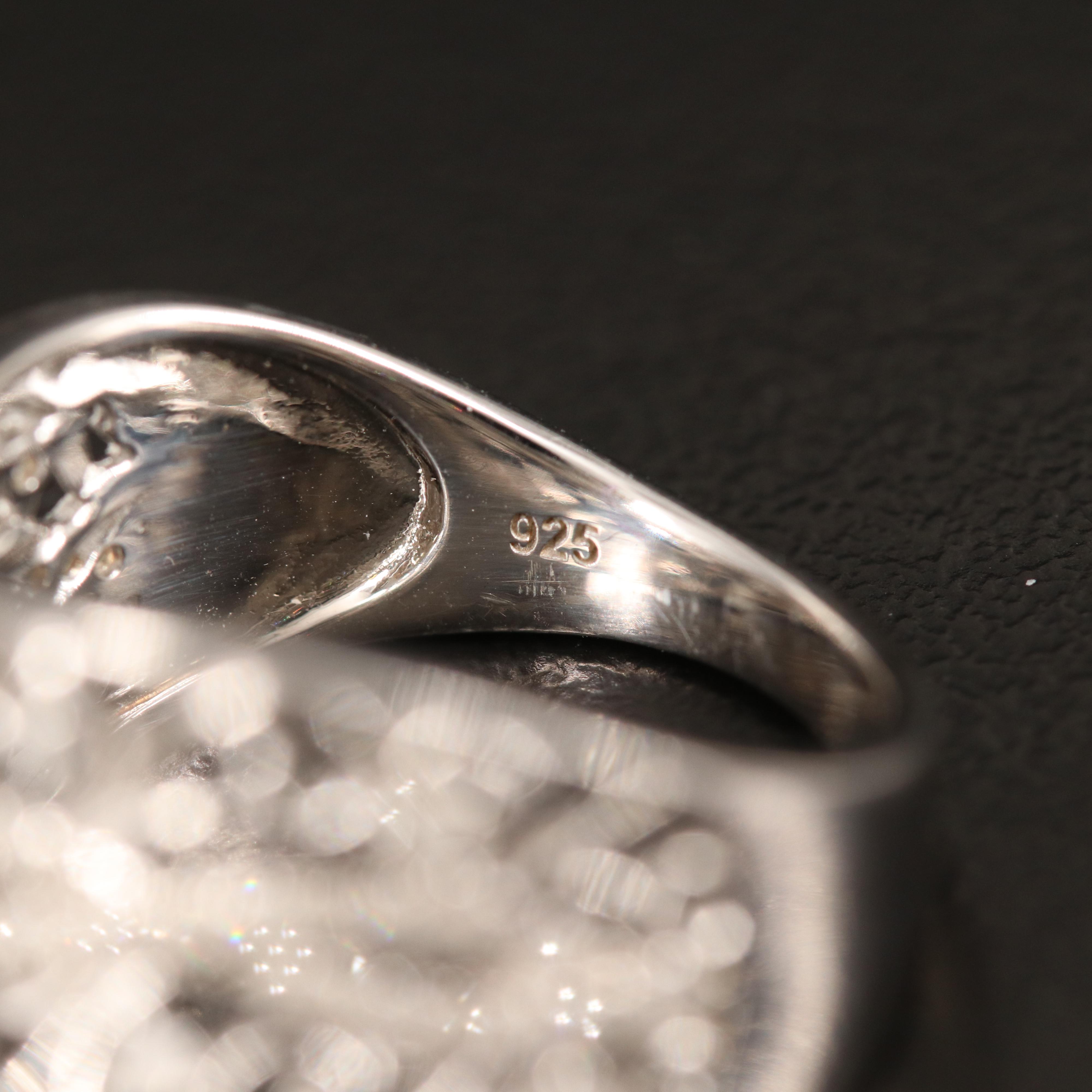 Sterling Diamond Scrollwork Band | EBTH