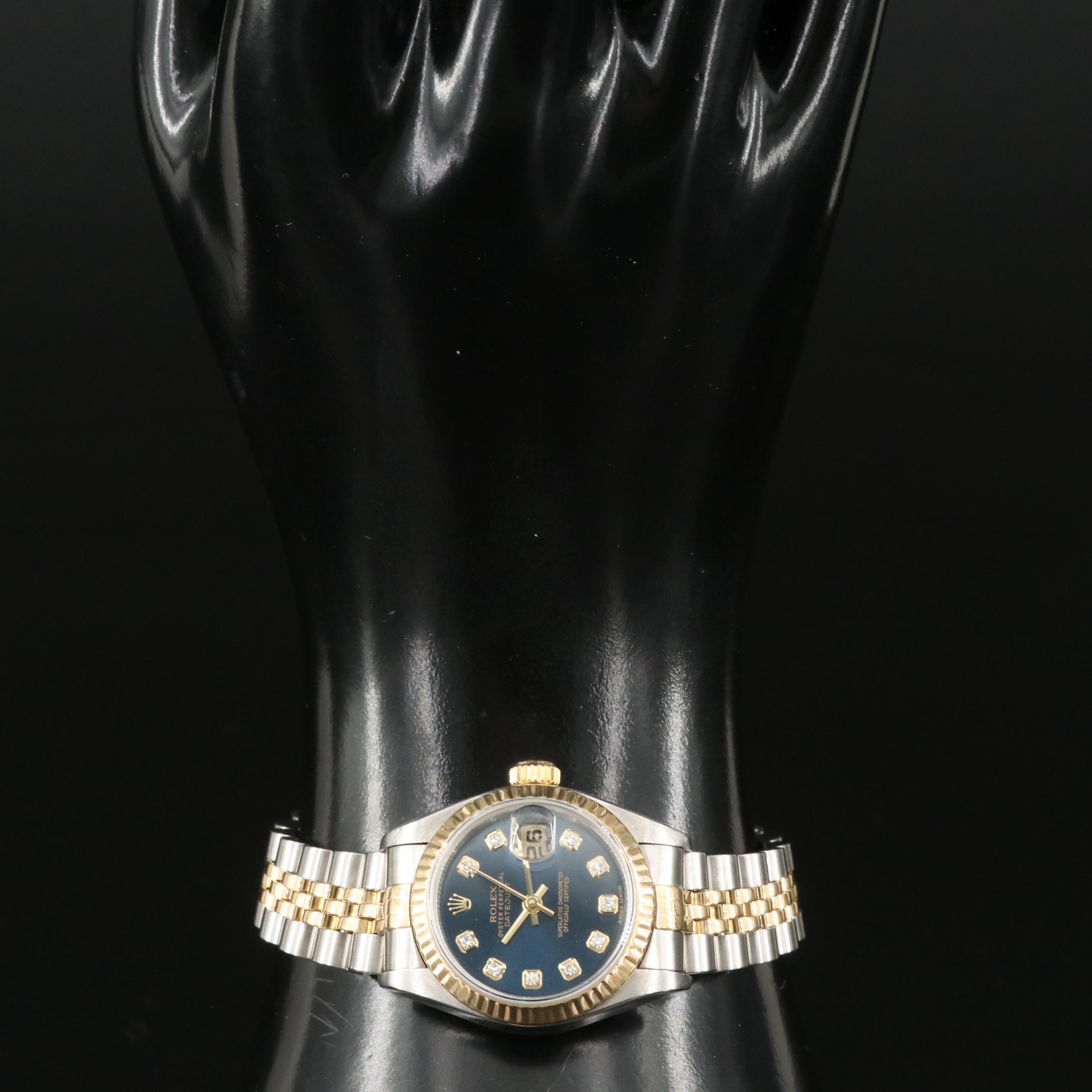1999 Rolex Factory Diamond Dial Datejust Wristwatch | EBTH