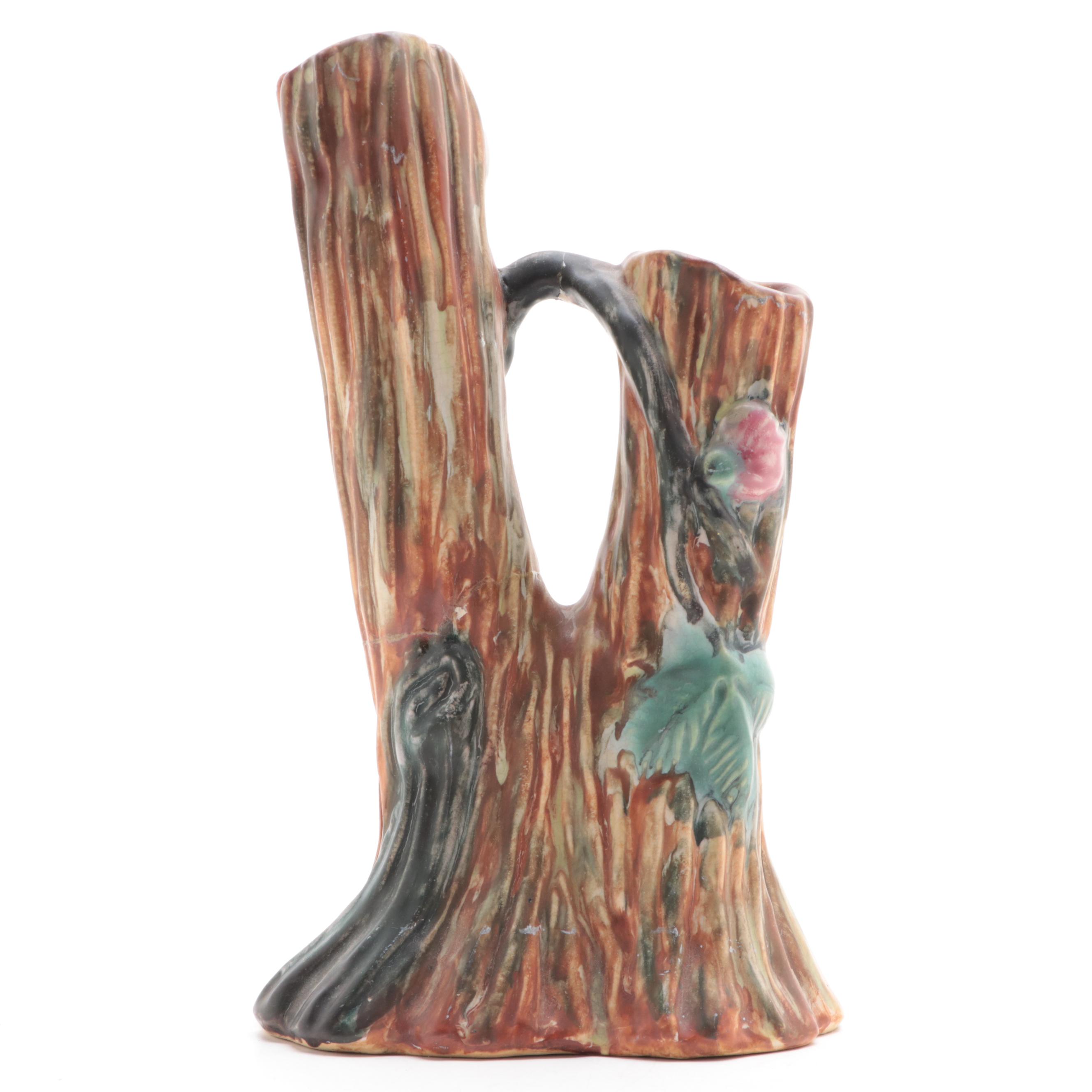 Weller Pottery Tree Vase with Hull Pottery "Magnolia" Teapot, Early/Mid ...