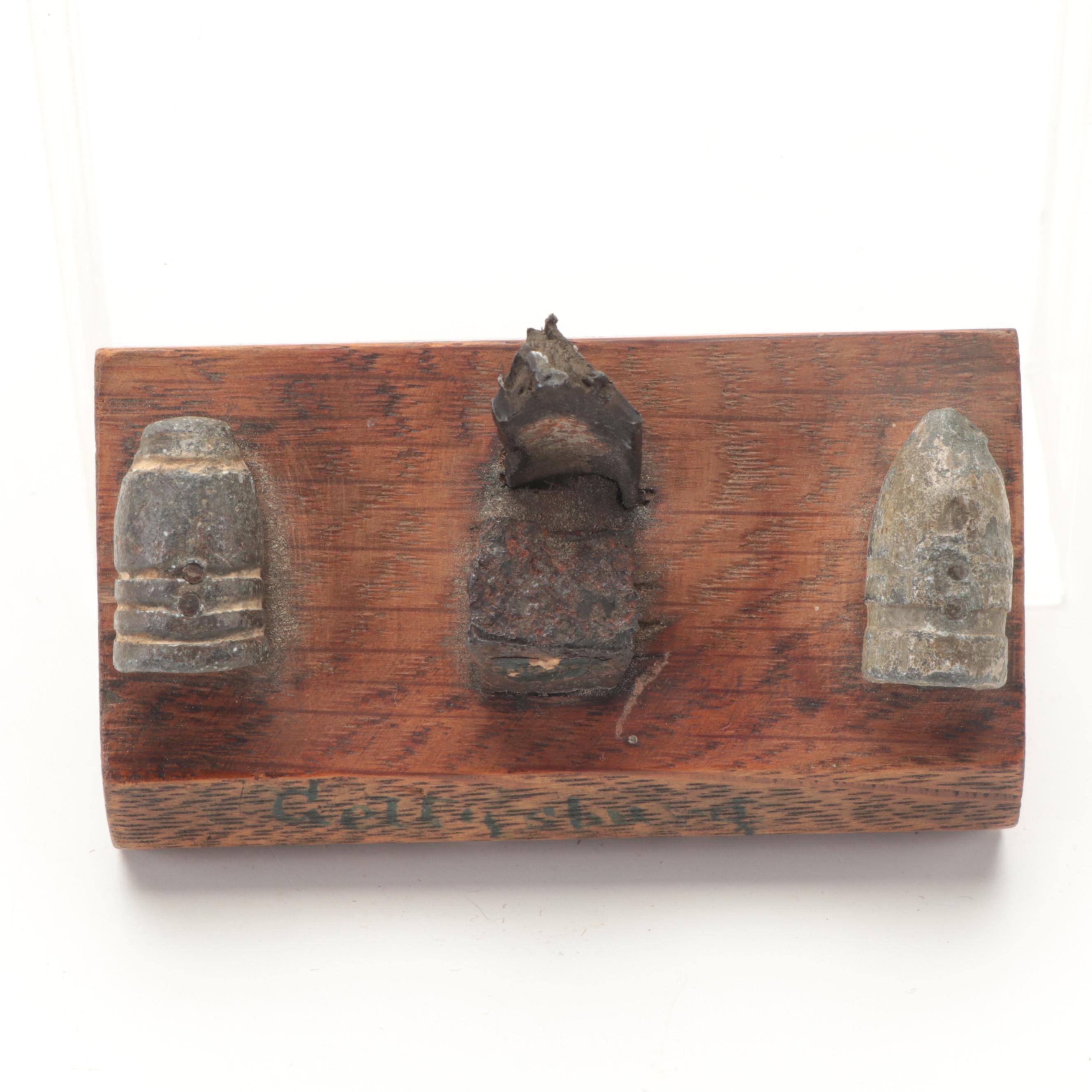 Civil War Era Bullet and Relic Display | EBTH
