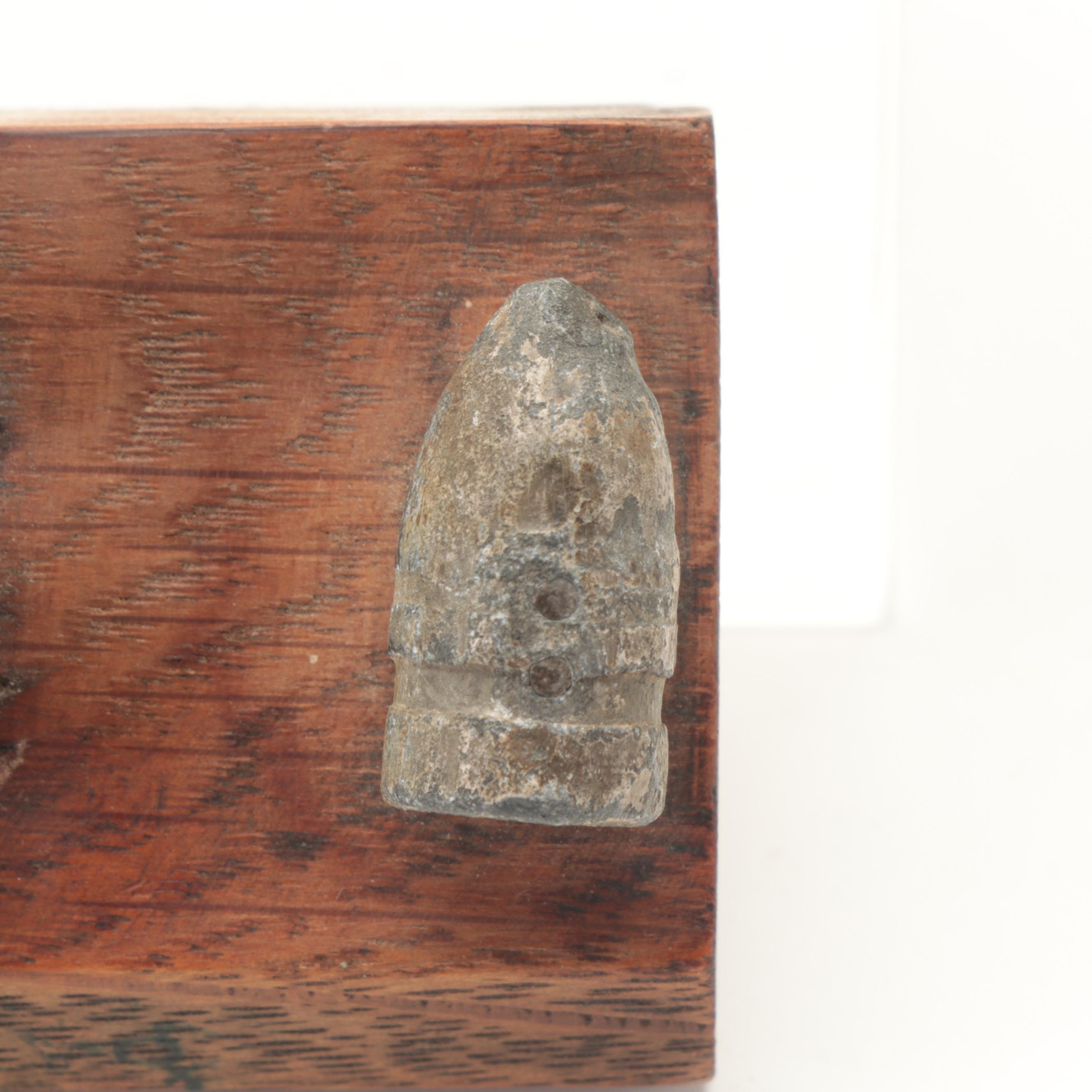 Civil War Era Bullet and Relic Display | EBTH