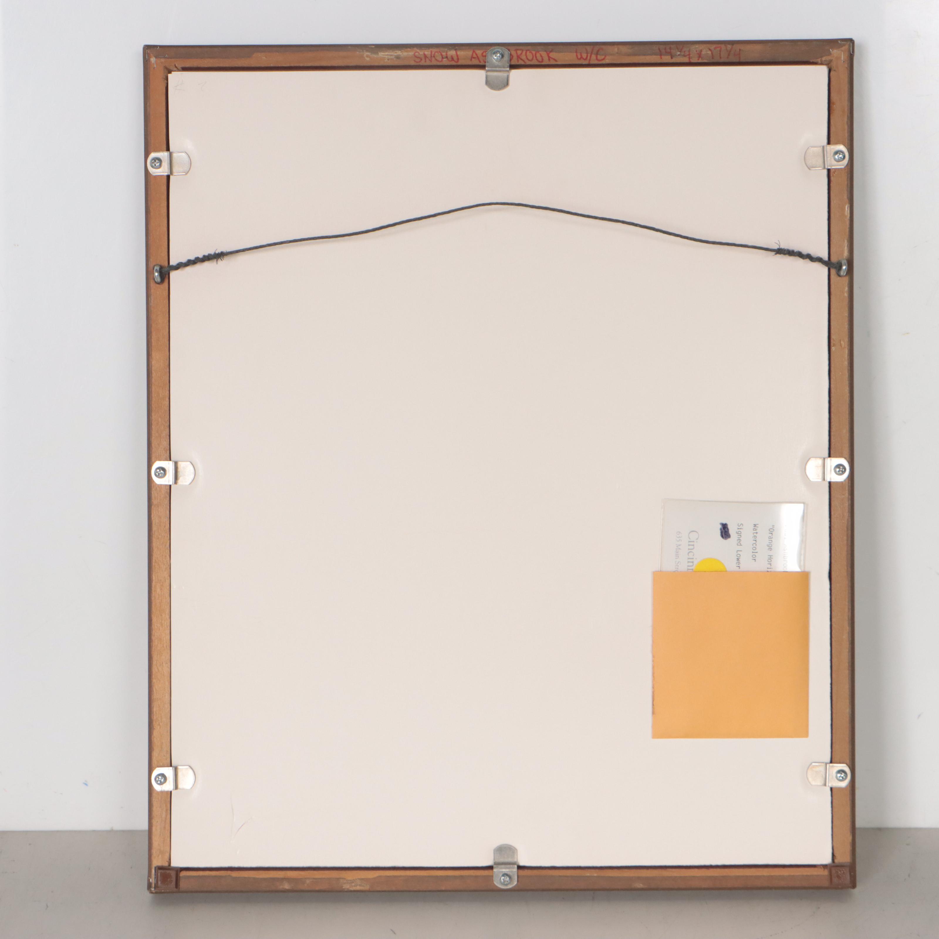 Paul Ashbrook Watercolor Painting "Orange Horizon," Circa 1940 | EBTH