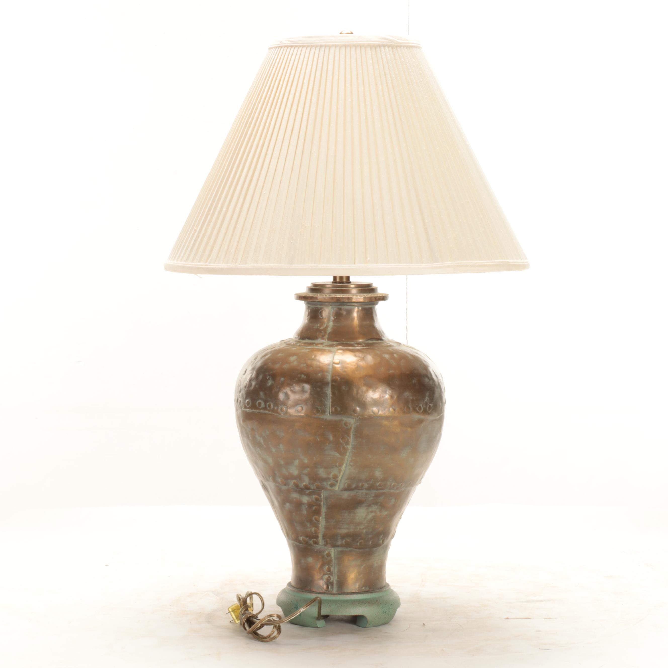 Ethan Allen Table Lamp in Metallic Rivet Finish | EBTH