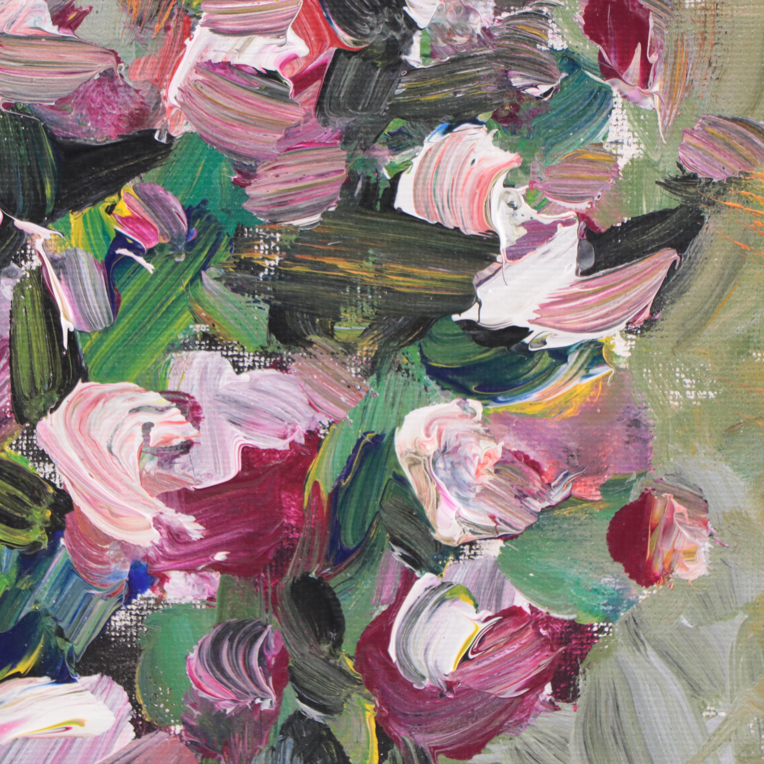 Amelia Colne Floral Still Life Acrylic Painting, 21st Century | EBTH