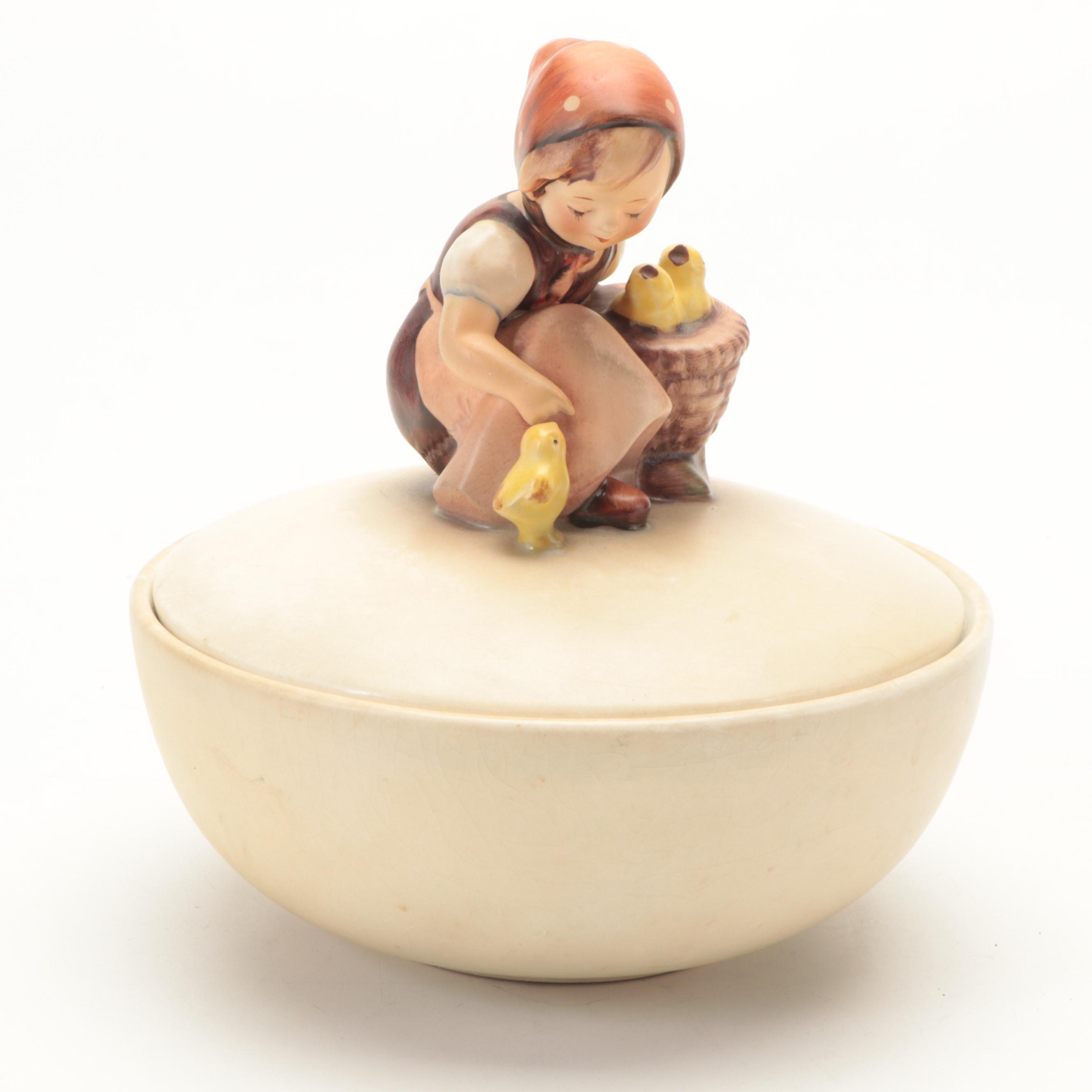 Goebel Hummel "Chick Girl" Porcelain Box and Other Hummel Figurines | EBTH