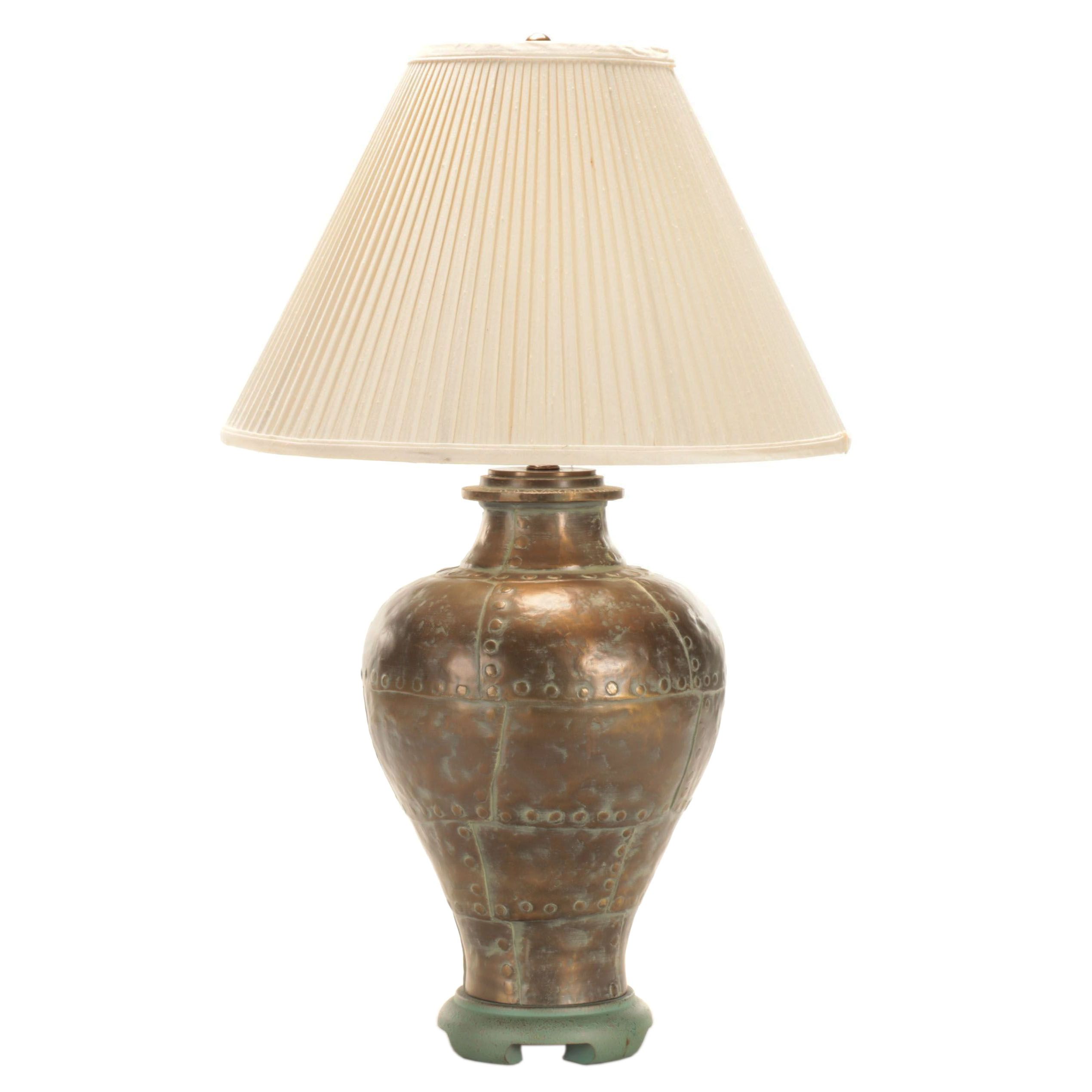 Ethan Allen Table Lamp in Metallic Rivet Finish | EBTH
