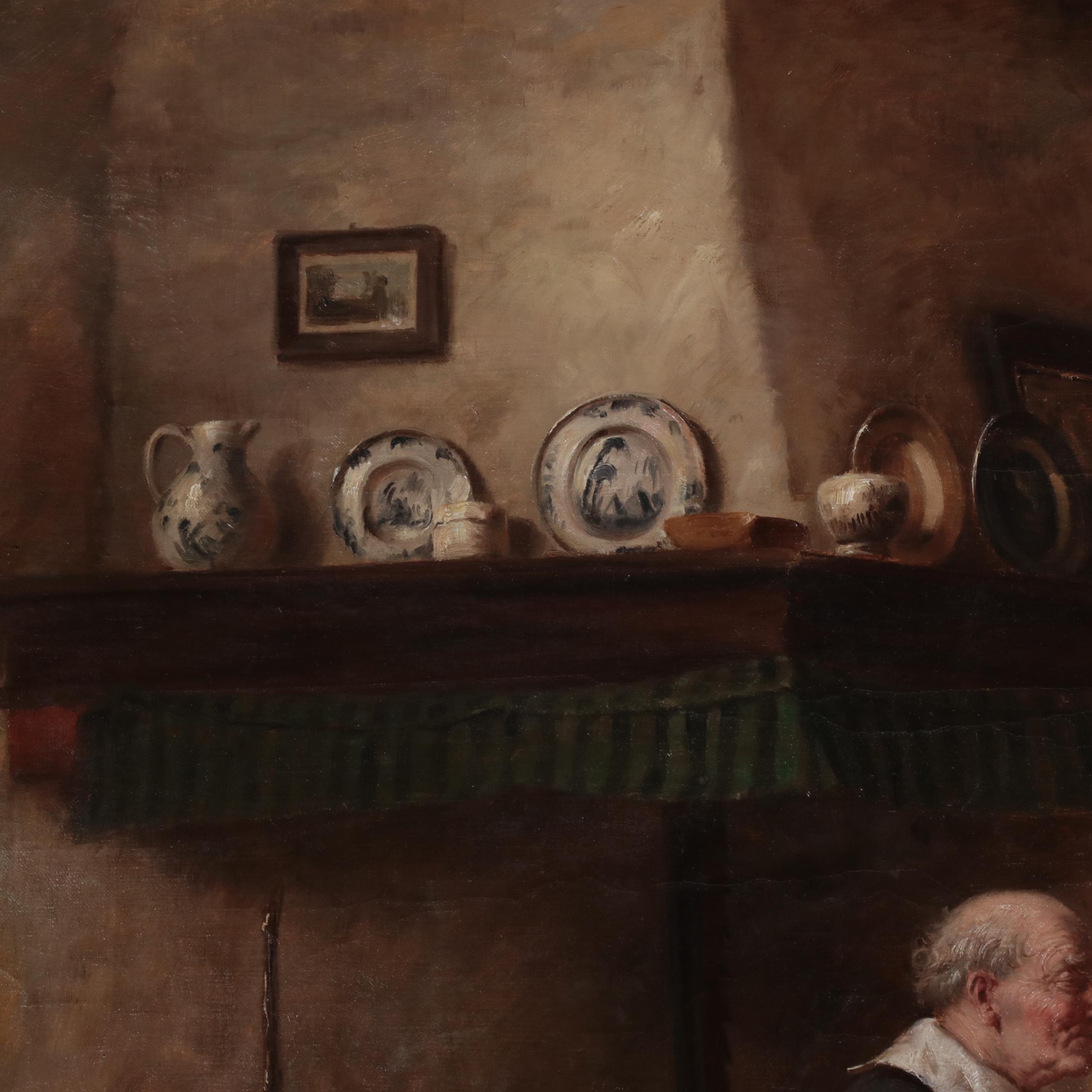 Fritz Wagner Oil Painting of Tavern Scene | EBTH