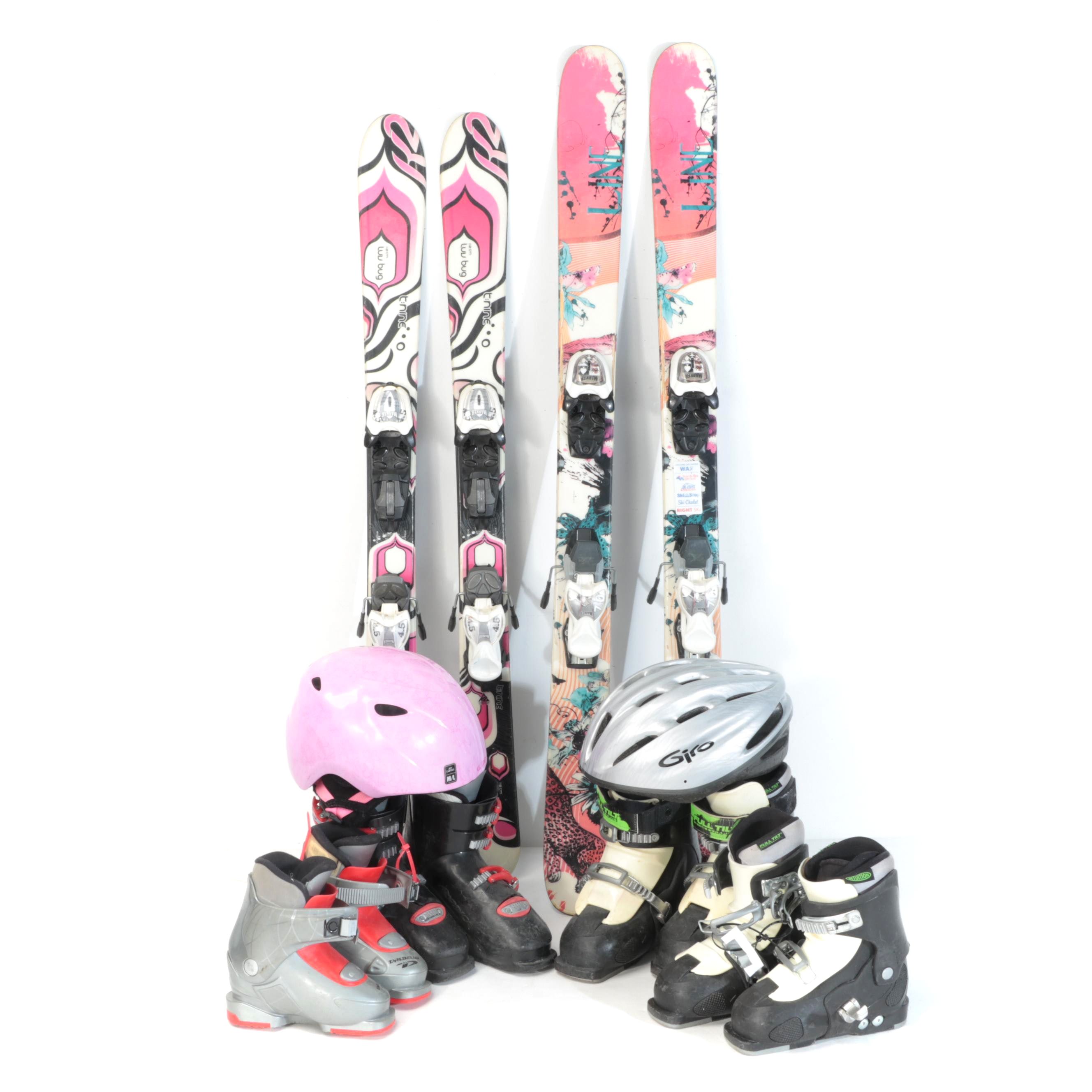 Luv Bug and Other Snow Skis With SP, Dalbello and Full Tilt Ski Boots ...
