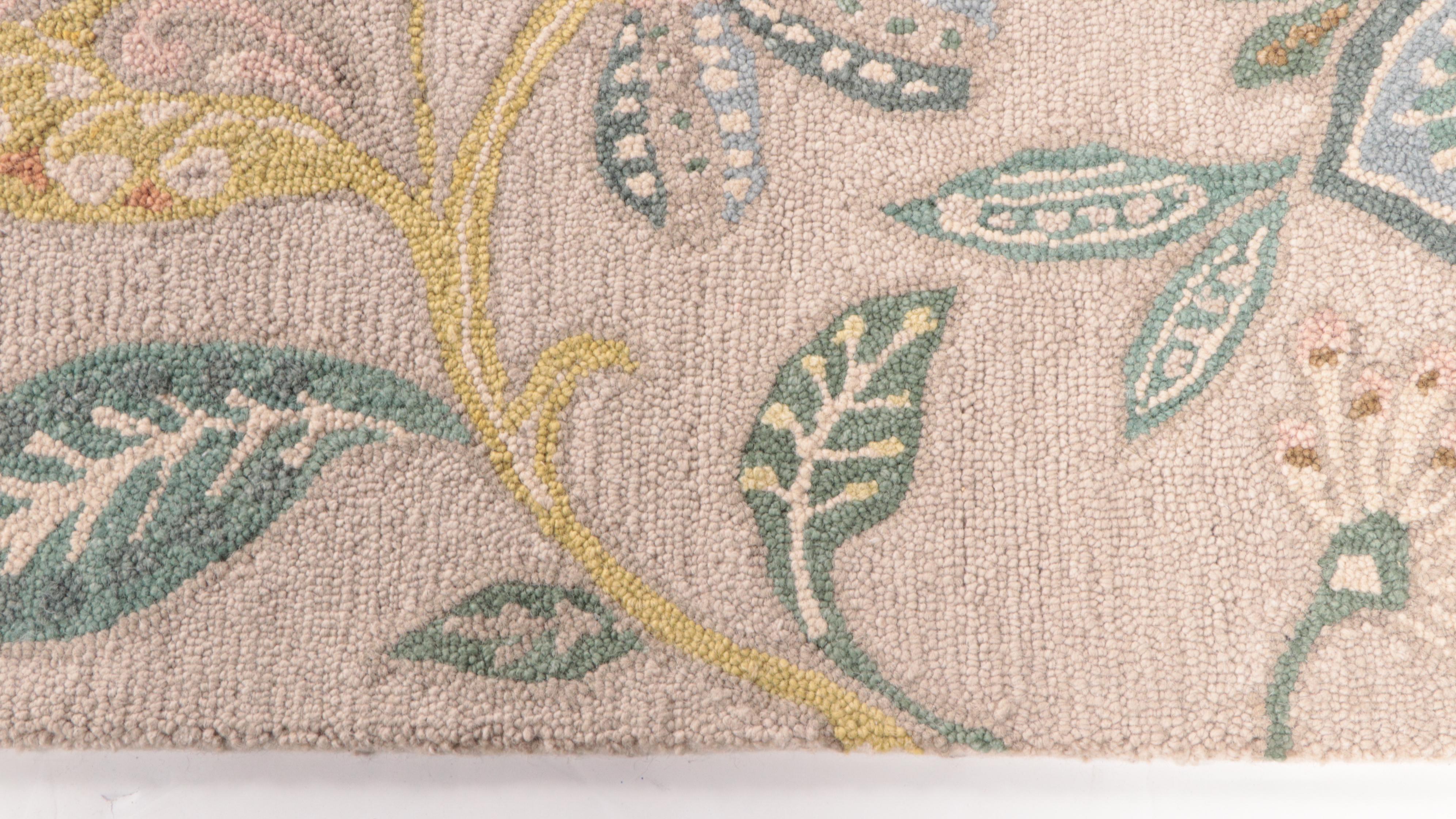 5' x 6'11 Hand-Tufted Threshold Contemporary Floral Area Rug | EBTH