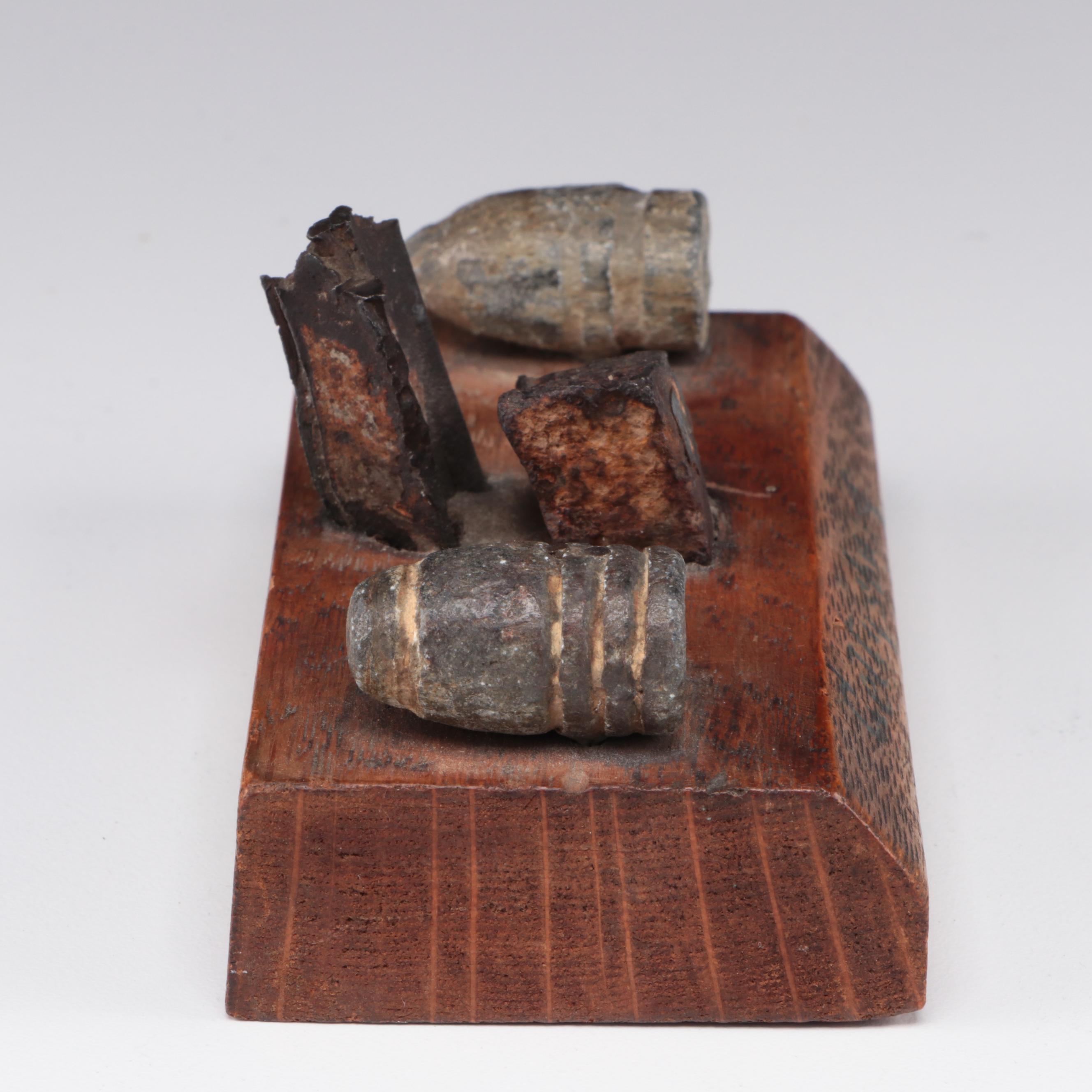 Civil War Era Bullet and Relic Display | EBTH