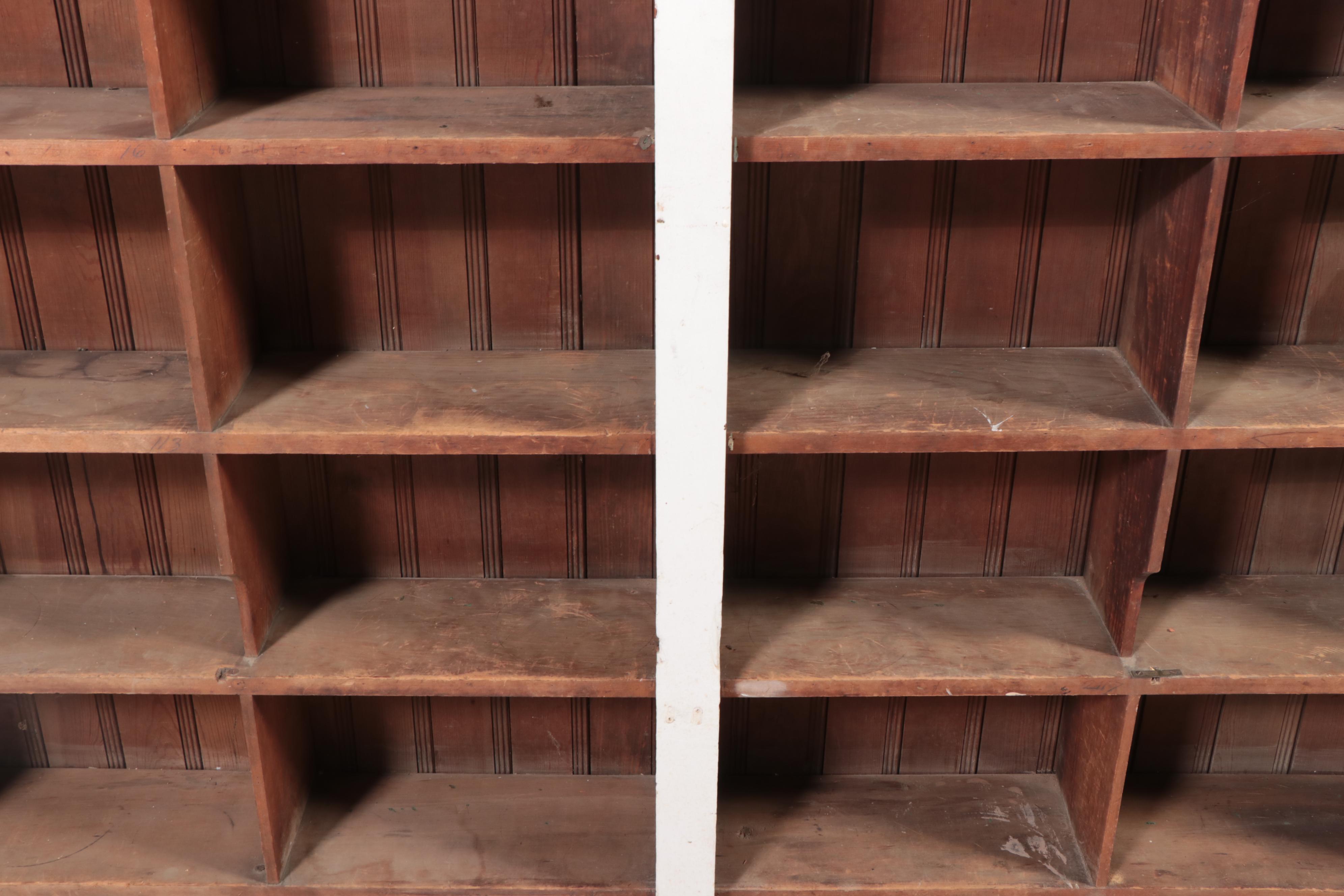 Neoclassical Style White-Painted and Beadboard Library Bookcase | EBTH