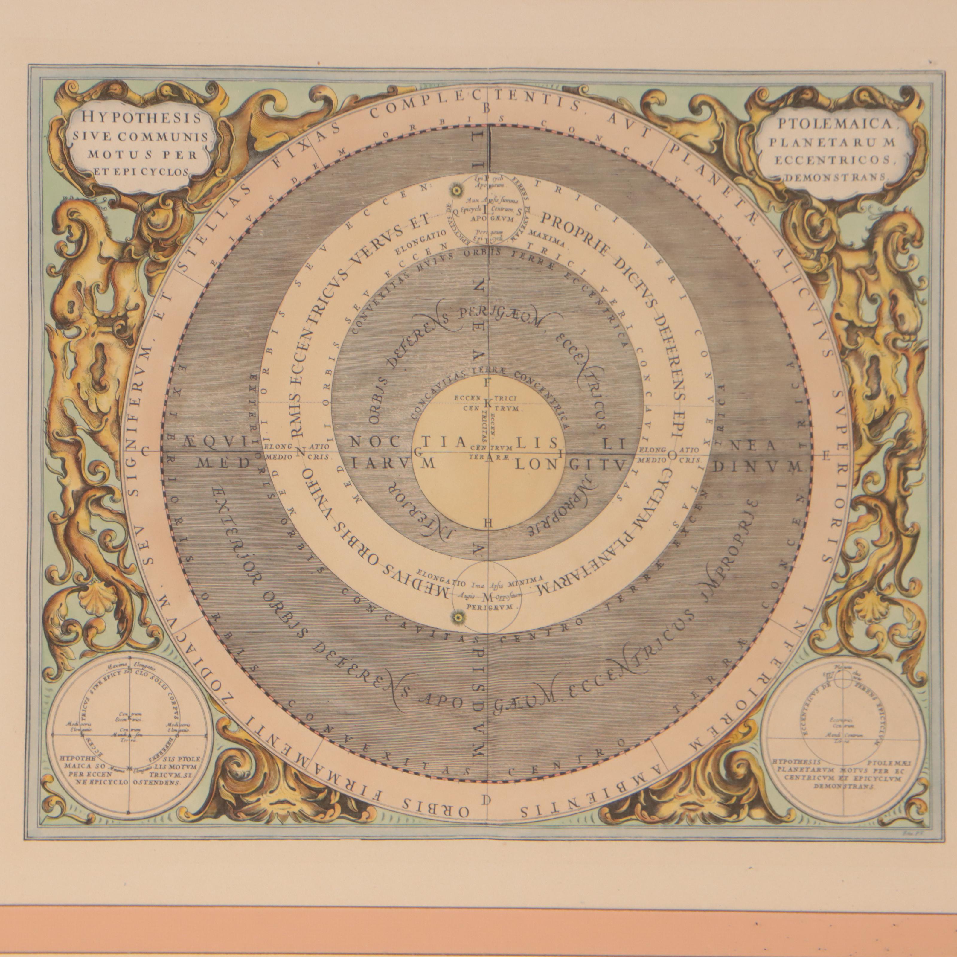 After Andreas Cellarius Hand-Colored Lithographs of Celestial Charts | EBTH