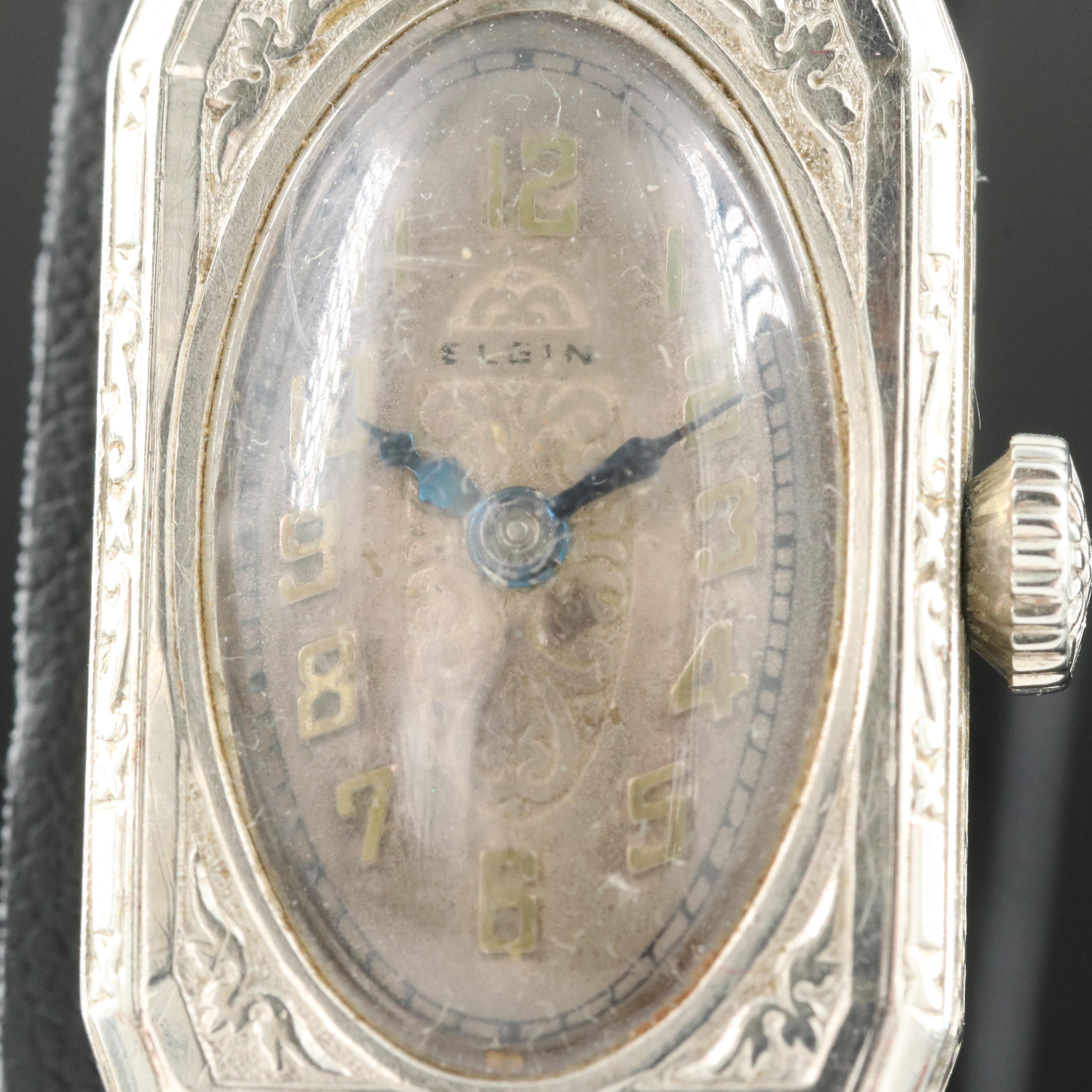 14K Elgin Vintage Stem Wind Wristwatch | EBTH