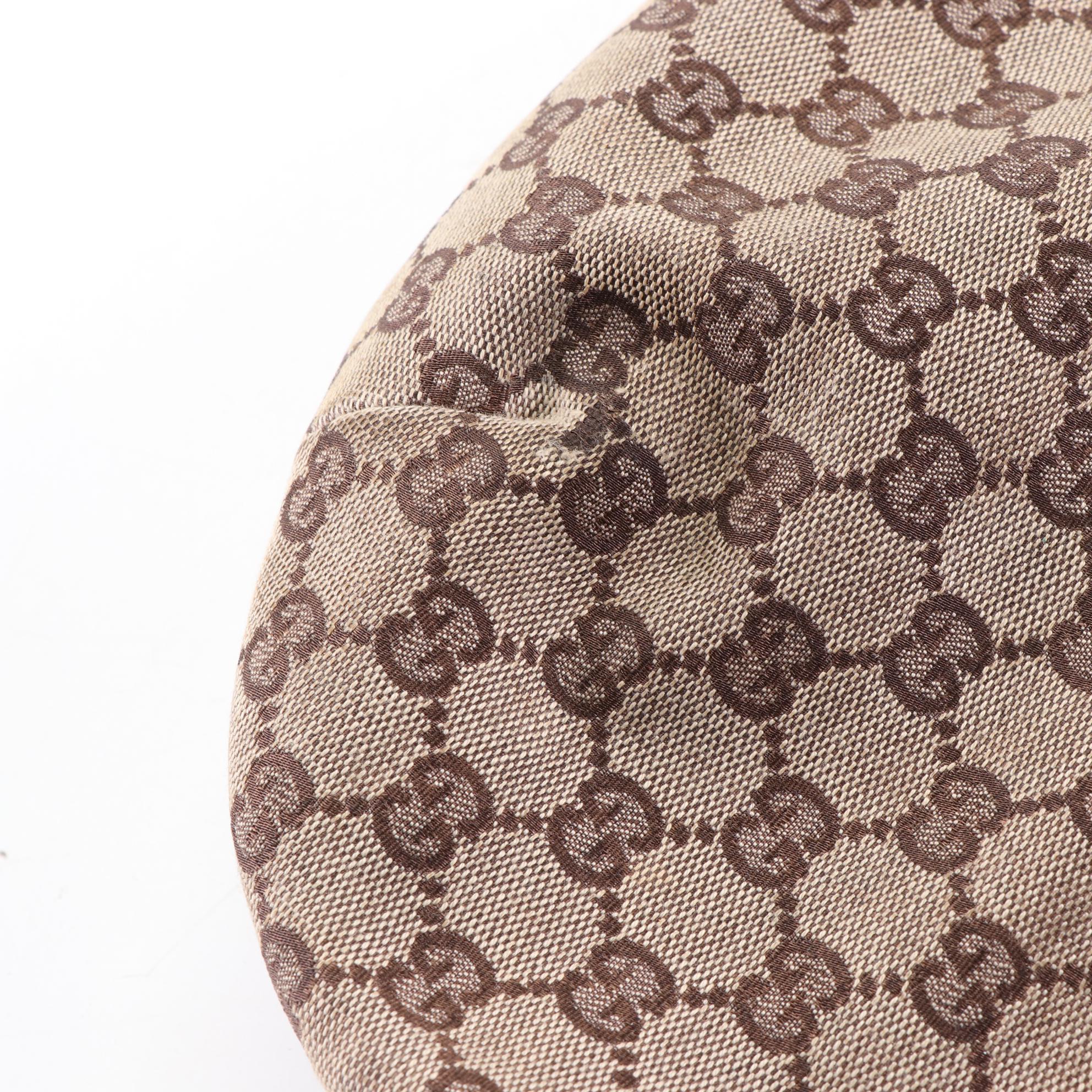 Gucci Half Moon Shoulder Bag in GG Canvas and Leather | EBTH