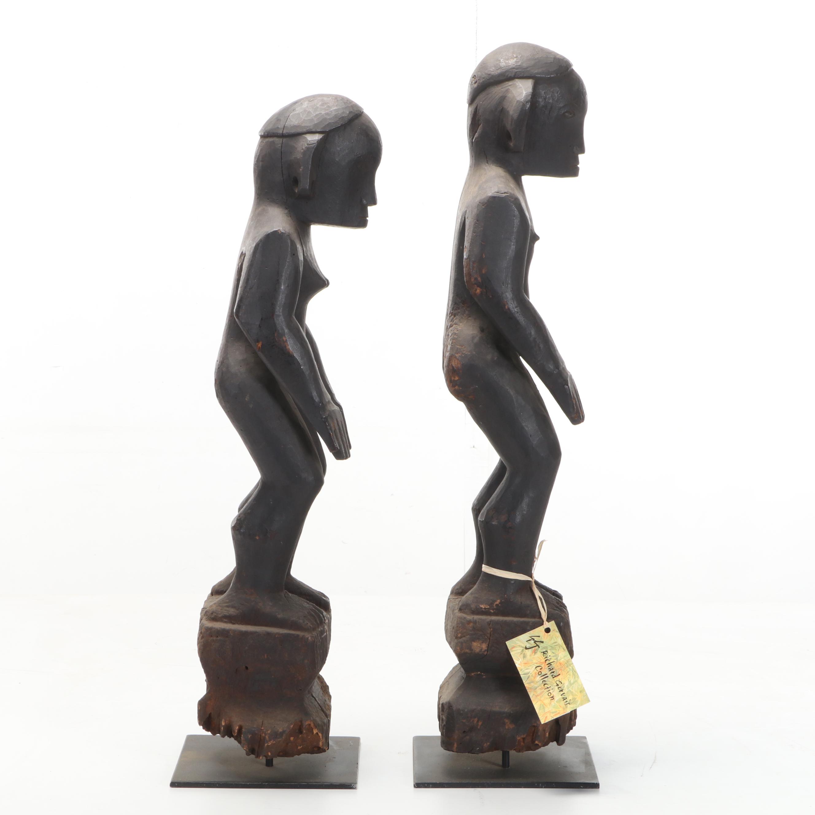 Ifugao "Bulul" Hand-Carved Wooden Figural Sculptures, Early 20th ...