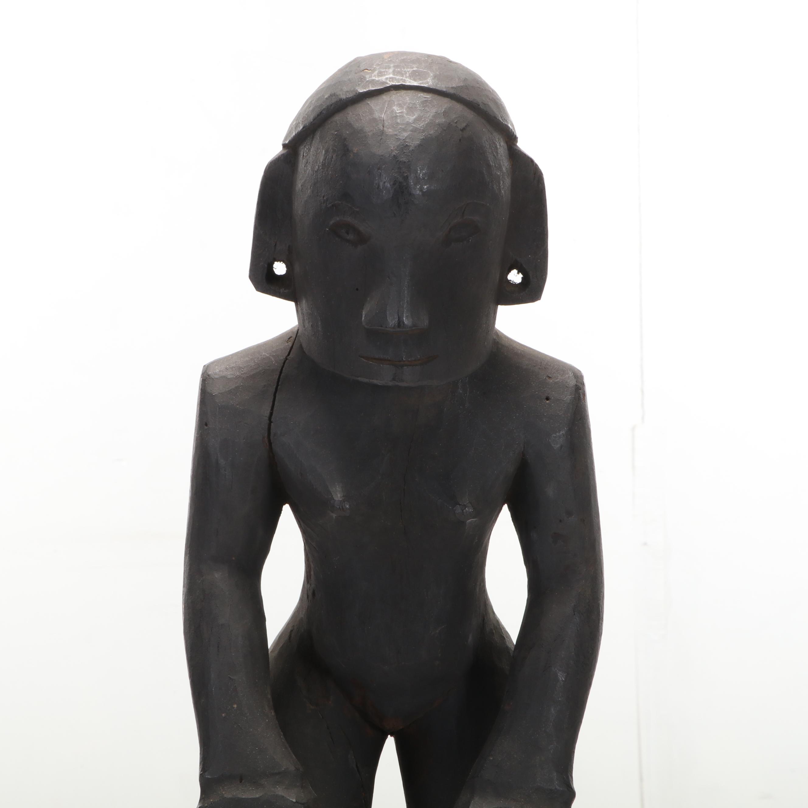 Ifugao "Bulul" Hand-Carved Wooden Figural Sculptures, Early 20th ...