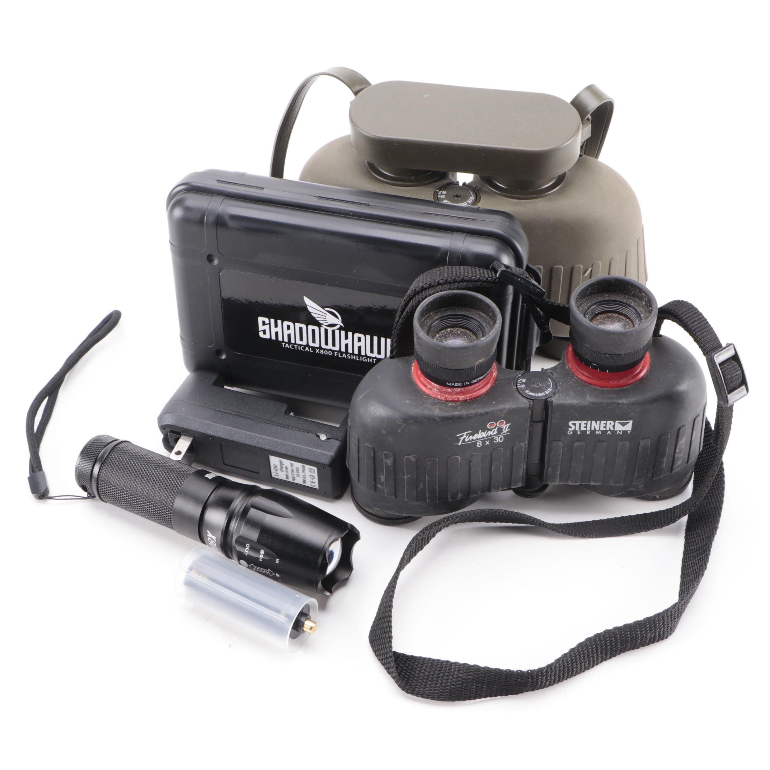 Steiner Firebird II 8x30 and 10x50 Binoculars with Flashlight | EBTH