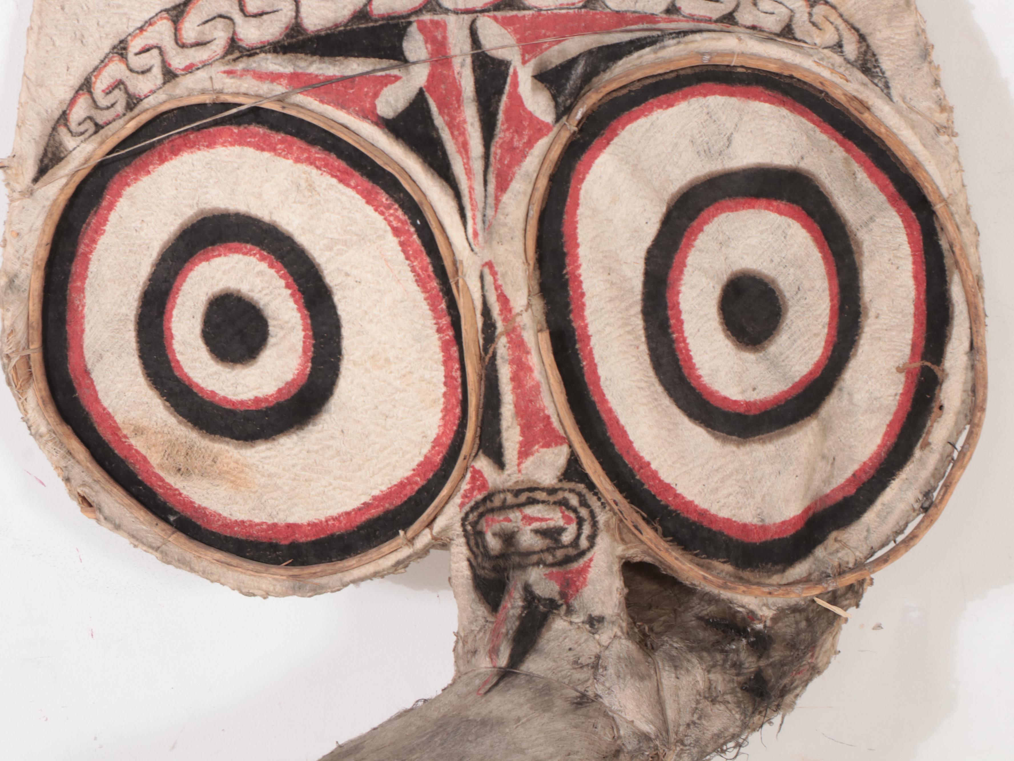 Baining Large-Scale Barkcloth Dance Mask, Papua New Guinea/New Britain ...