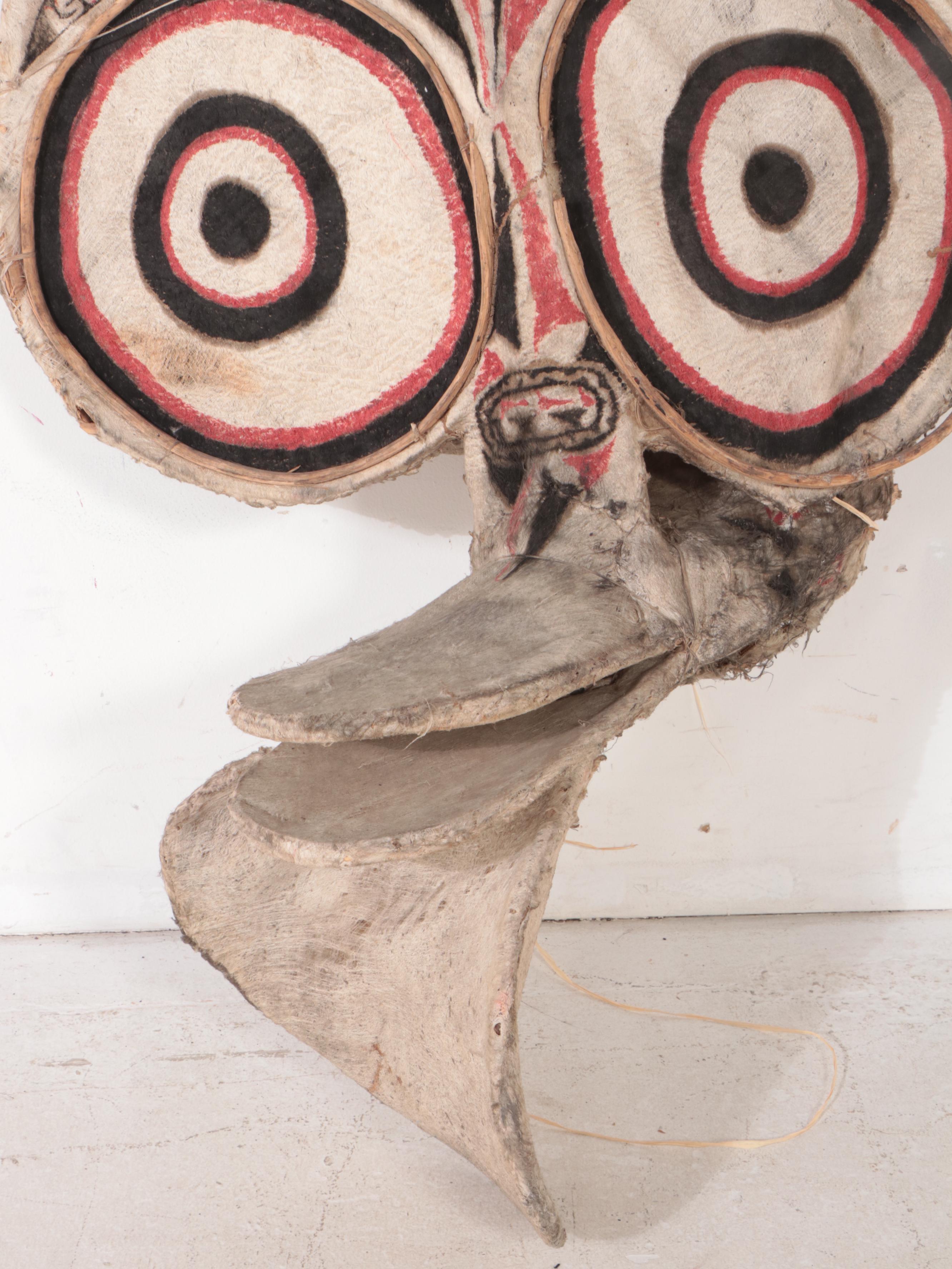 Baining Large-Scale Barkcloth Dance Mask, Papua New Guinea/New Britain ...