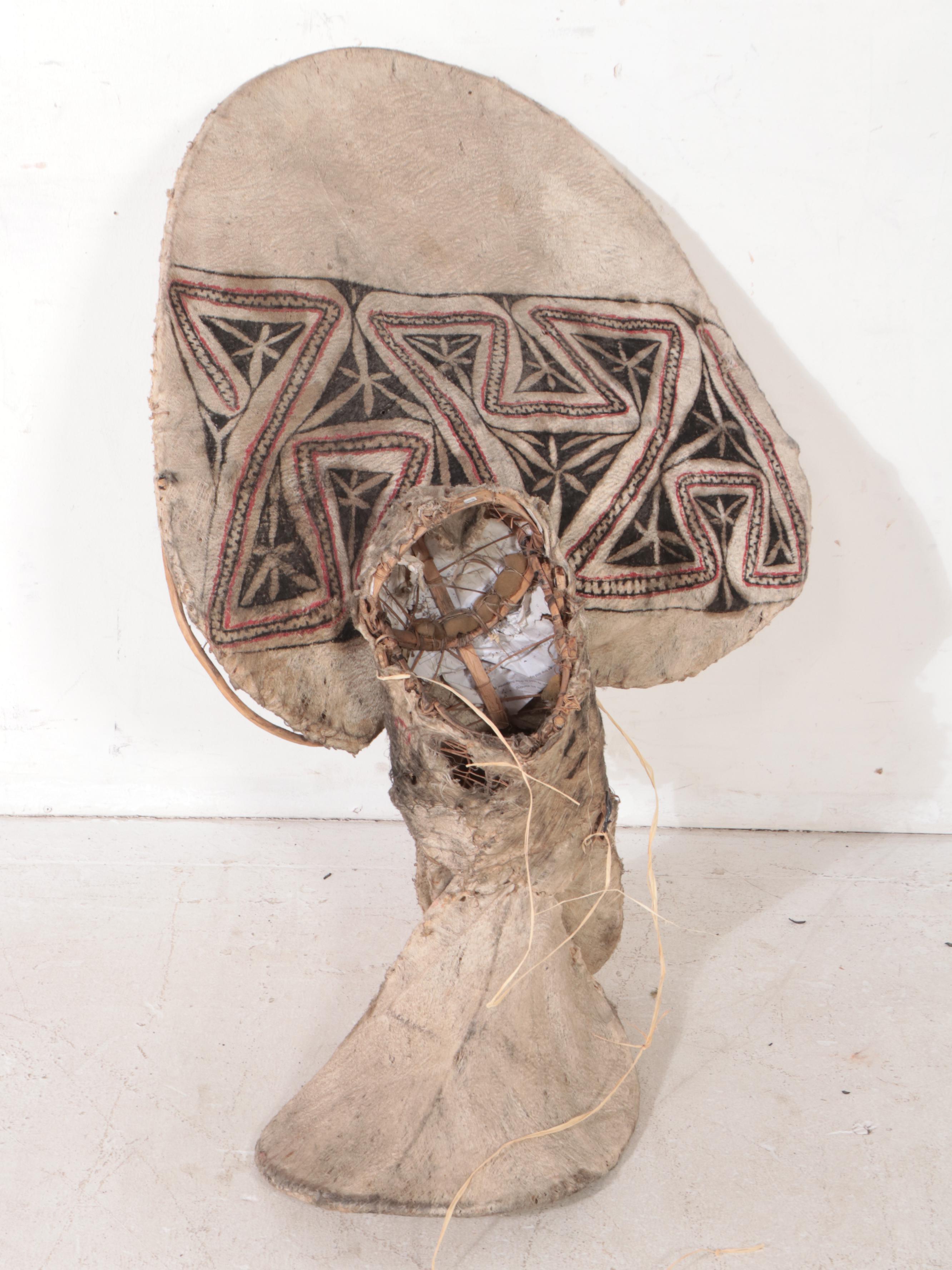 Baining Large-Scale Barkcloth Dance Mask, Papua New Guinea/New Britain ...