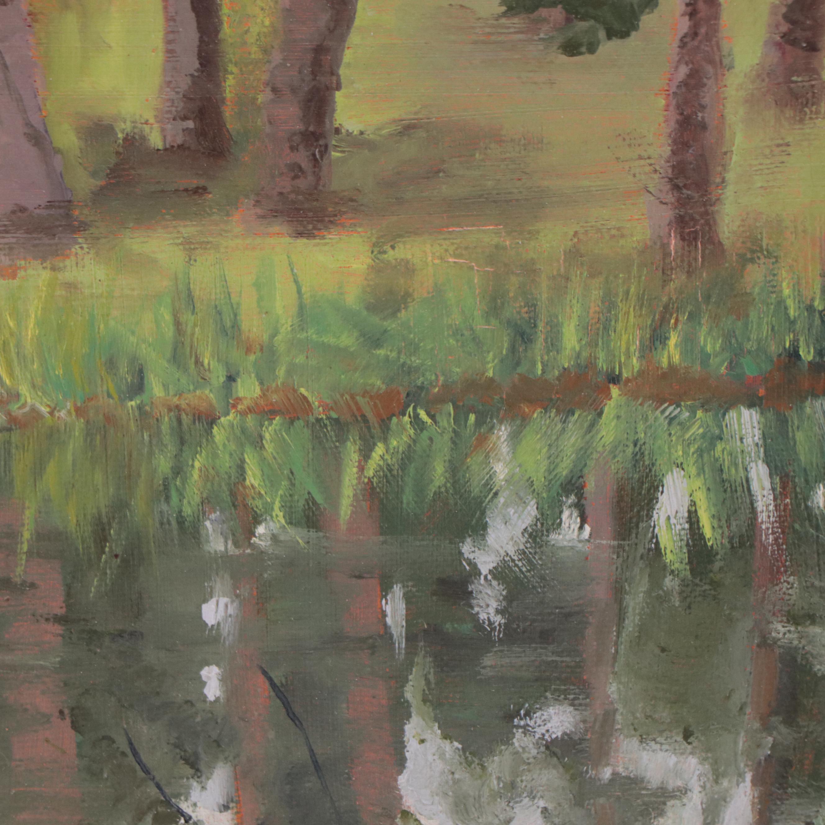 Susan Grier Oil Painting "Reflection in the Woods," 21st Century | EBTH