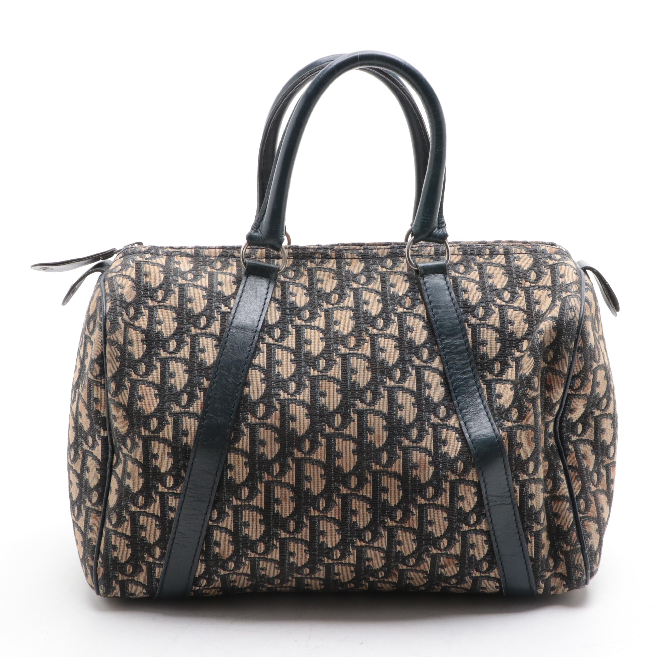 Christian Dior Boston Bag in Trotter Monogram Jacquard Canvas and ...