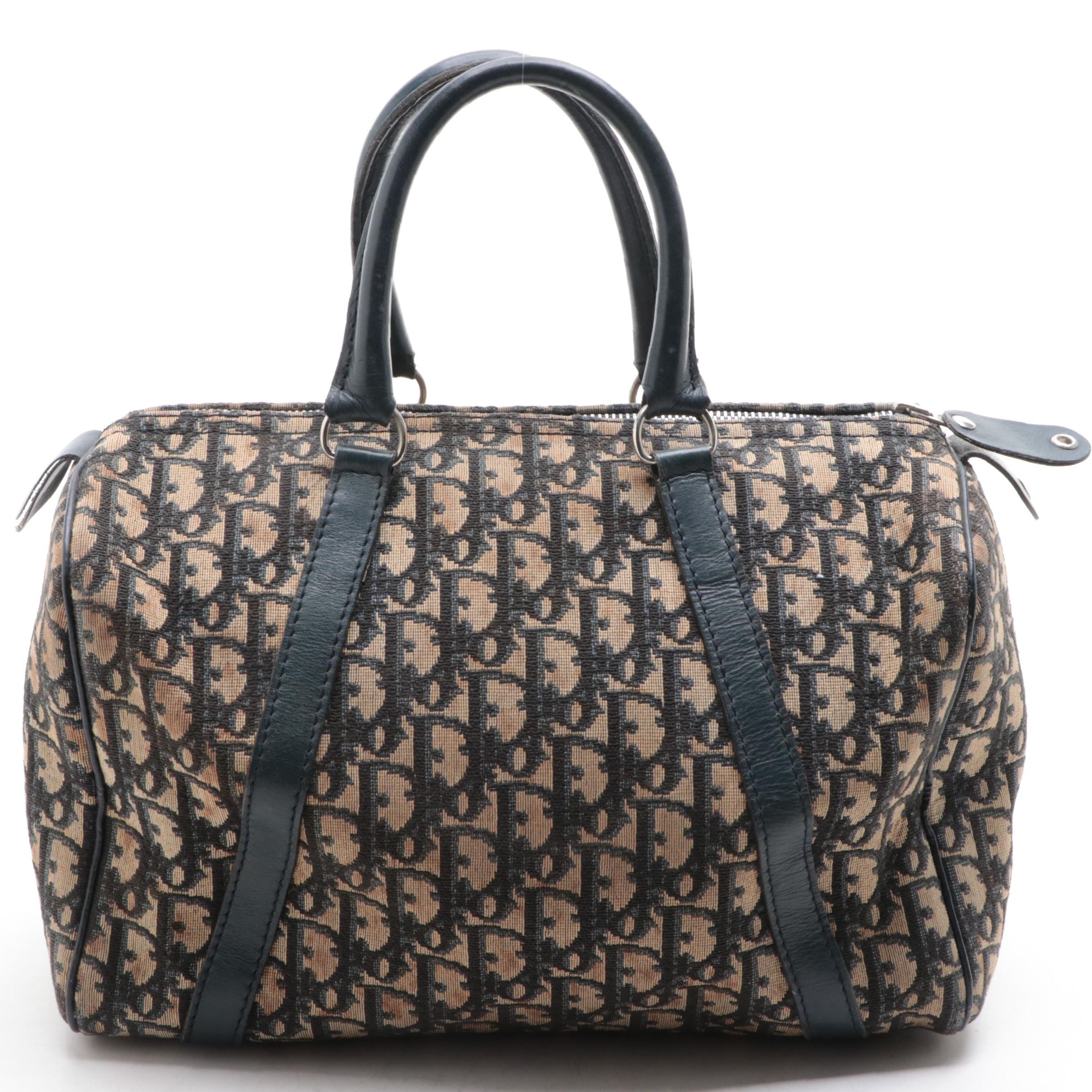 Christian Dior Boston Bag in Trotter Monogram Jacquard Canvas and ...