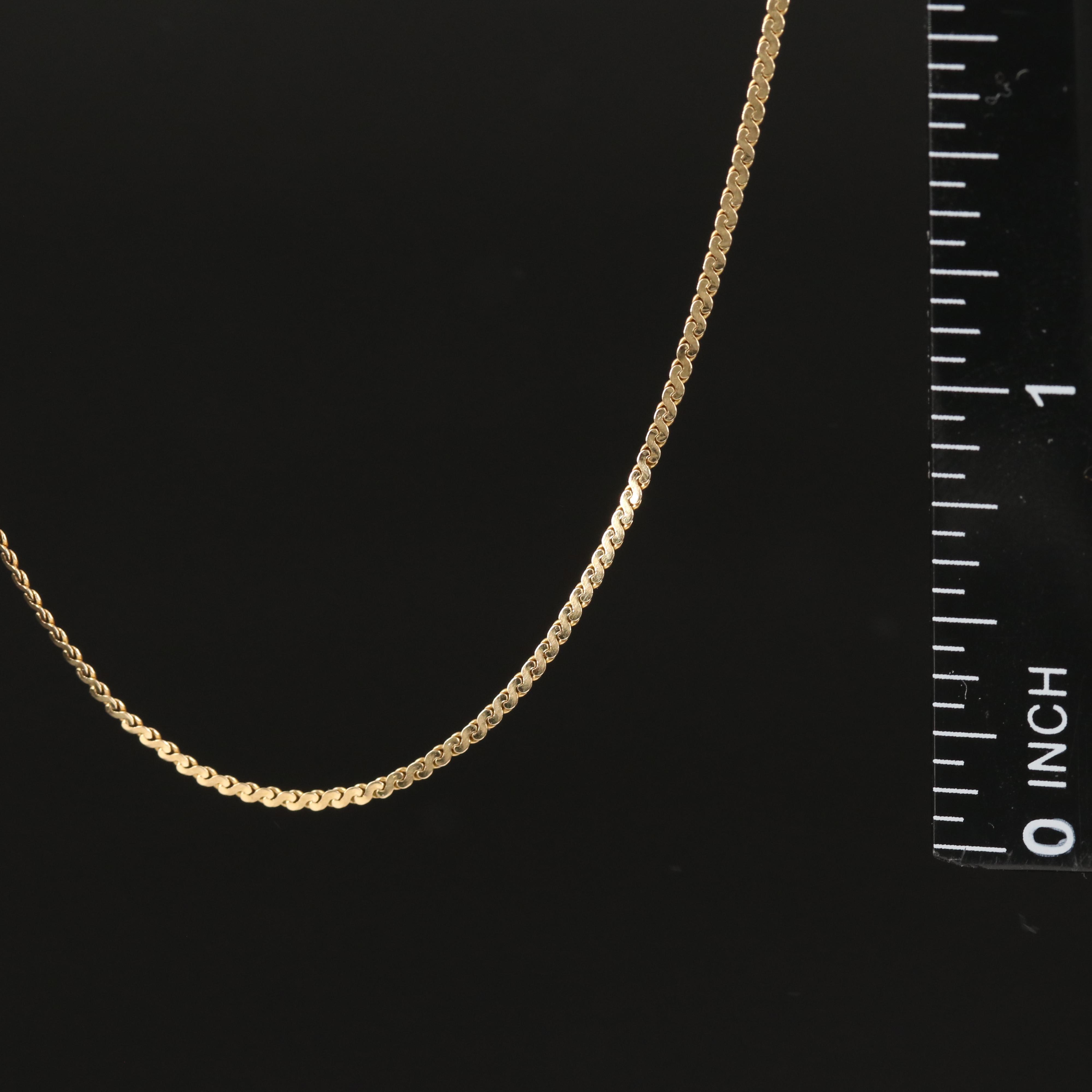 14K S Link Chain Necklace | EBTH