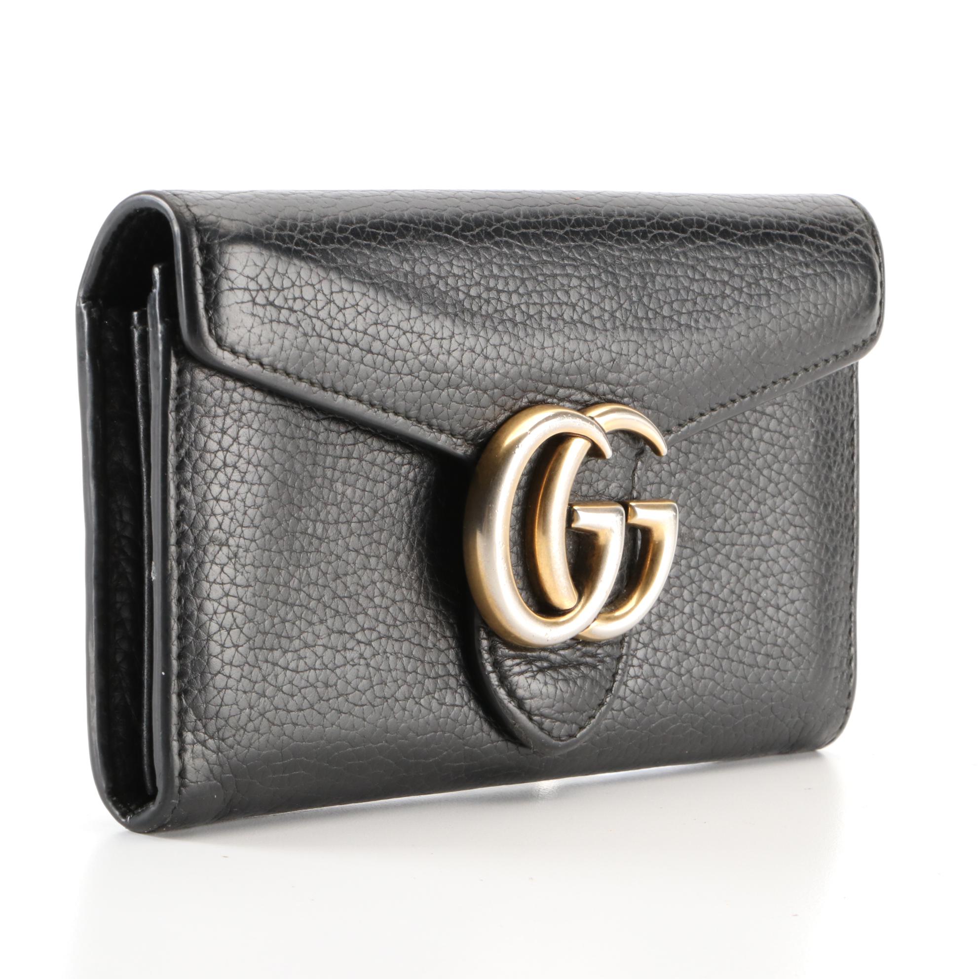 Gucci GG Marmont Continental Wallet in Grained Leather | EBTH