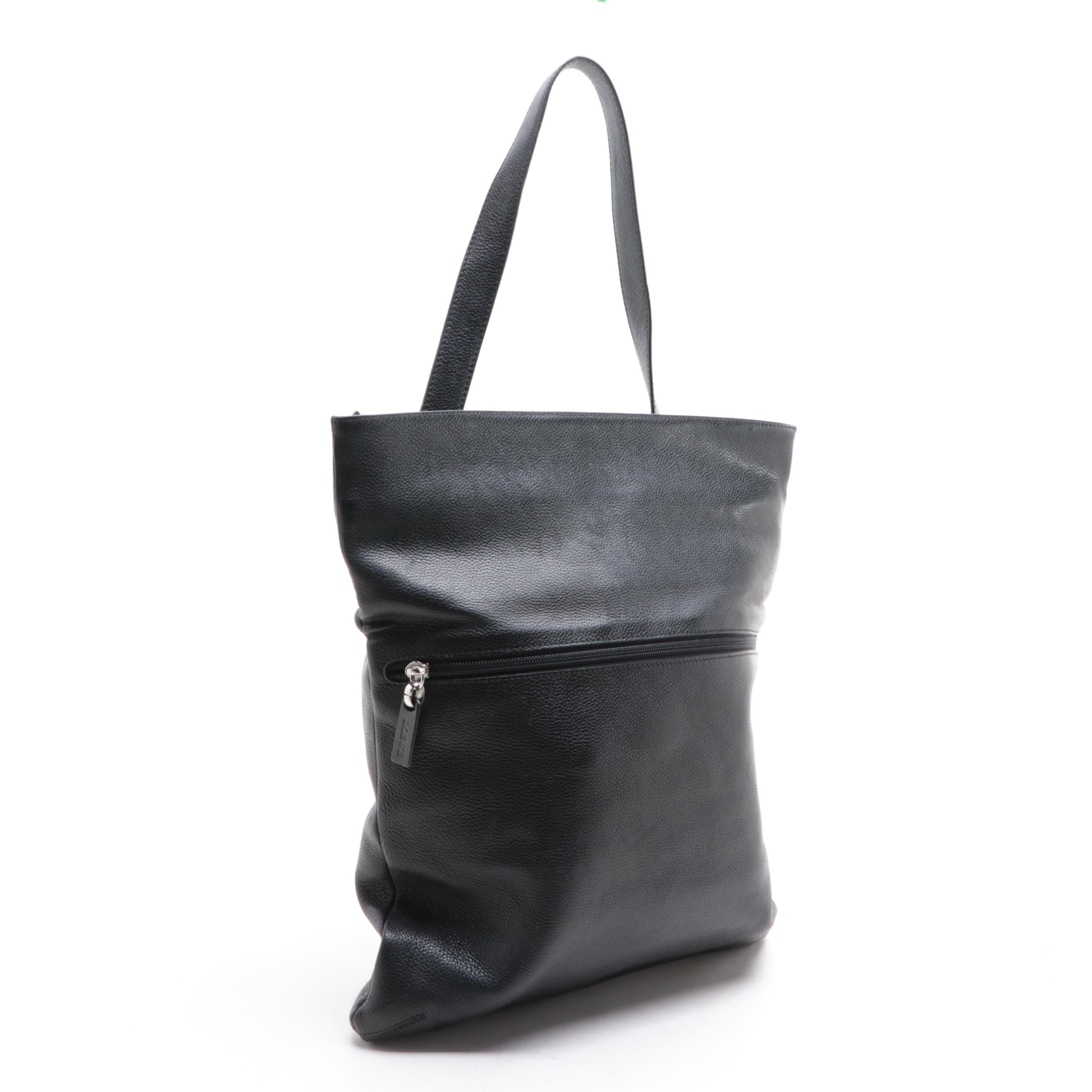 Loewe Slim Fold-Over Shoulder Bag in Black Leather | EBTH