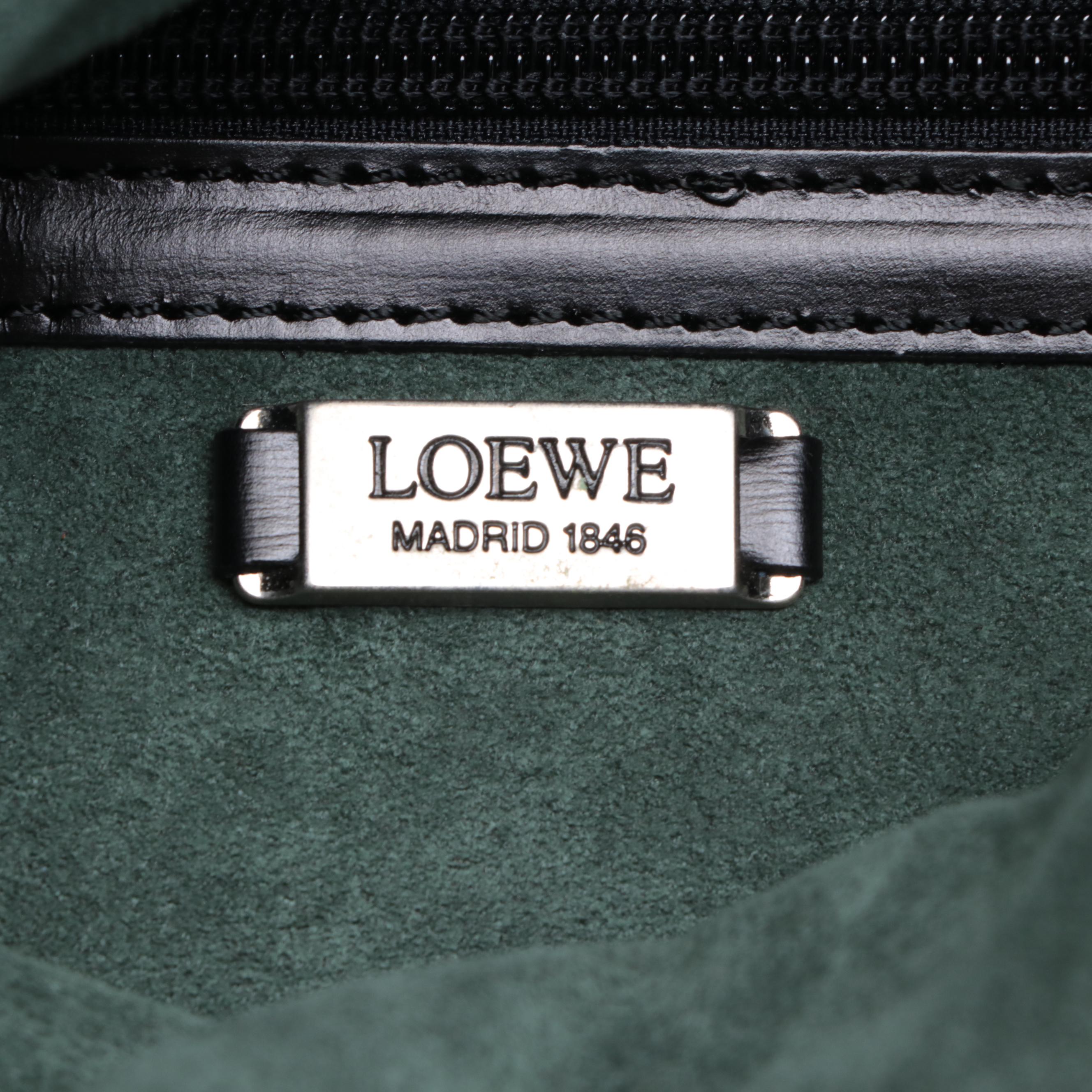 Loewe Slim Fold-Over Shoulder Bag in Black Leather | EBTH