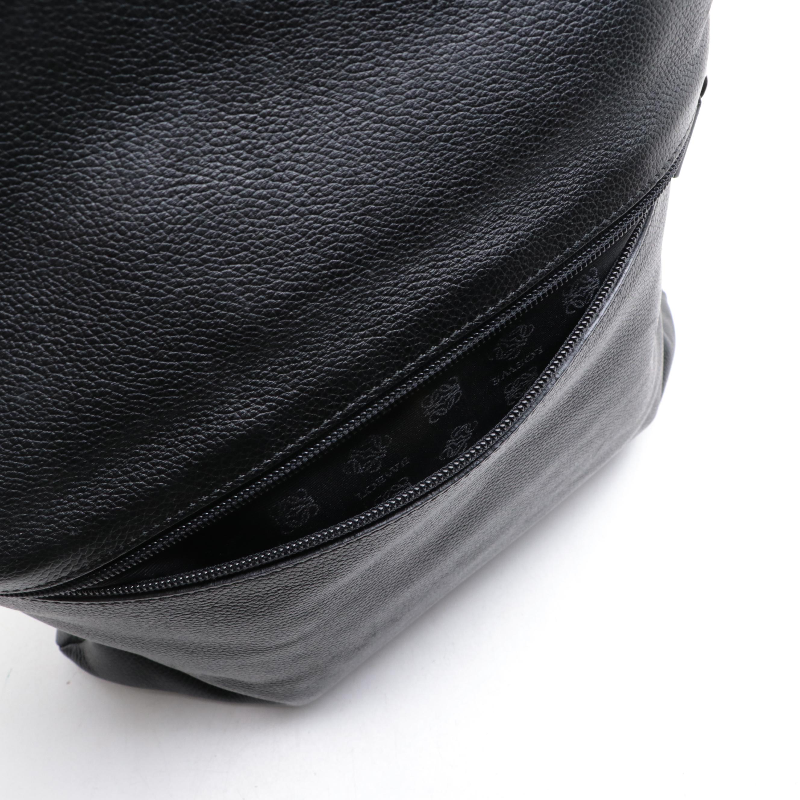 Loewe Slim Fold-Over Shoulder Bag in Black Leather | EBTH
