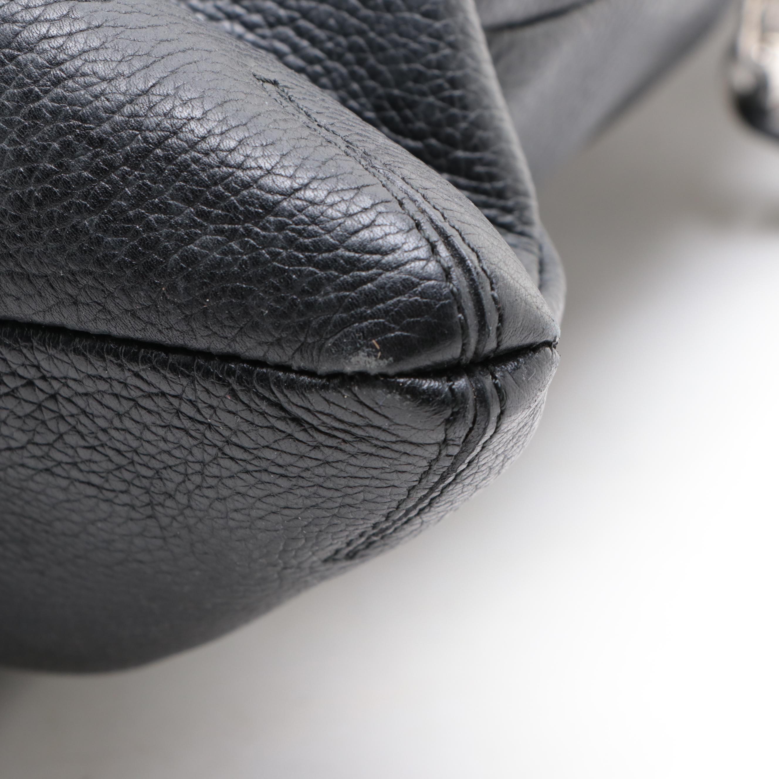 Loewe Slim Fold-Over Shoulder Bag in Black Leather | EBTH